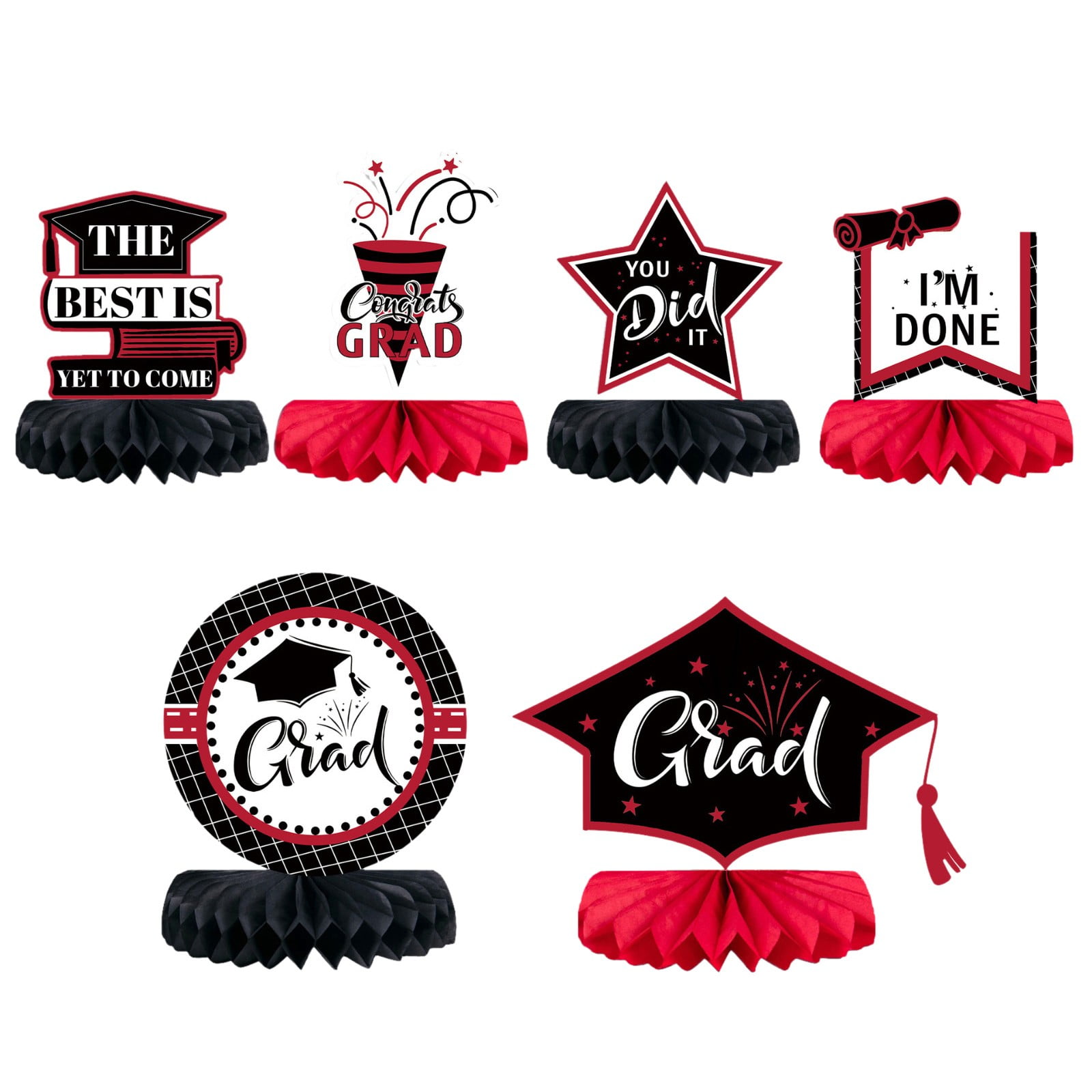 WXLCISI 6PCS Graduation Decorations 2025 Congrats Grad Table ...