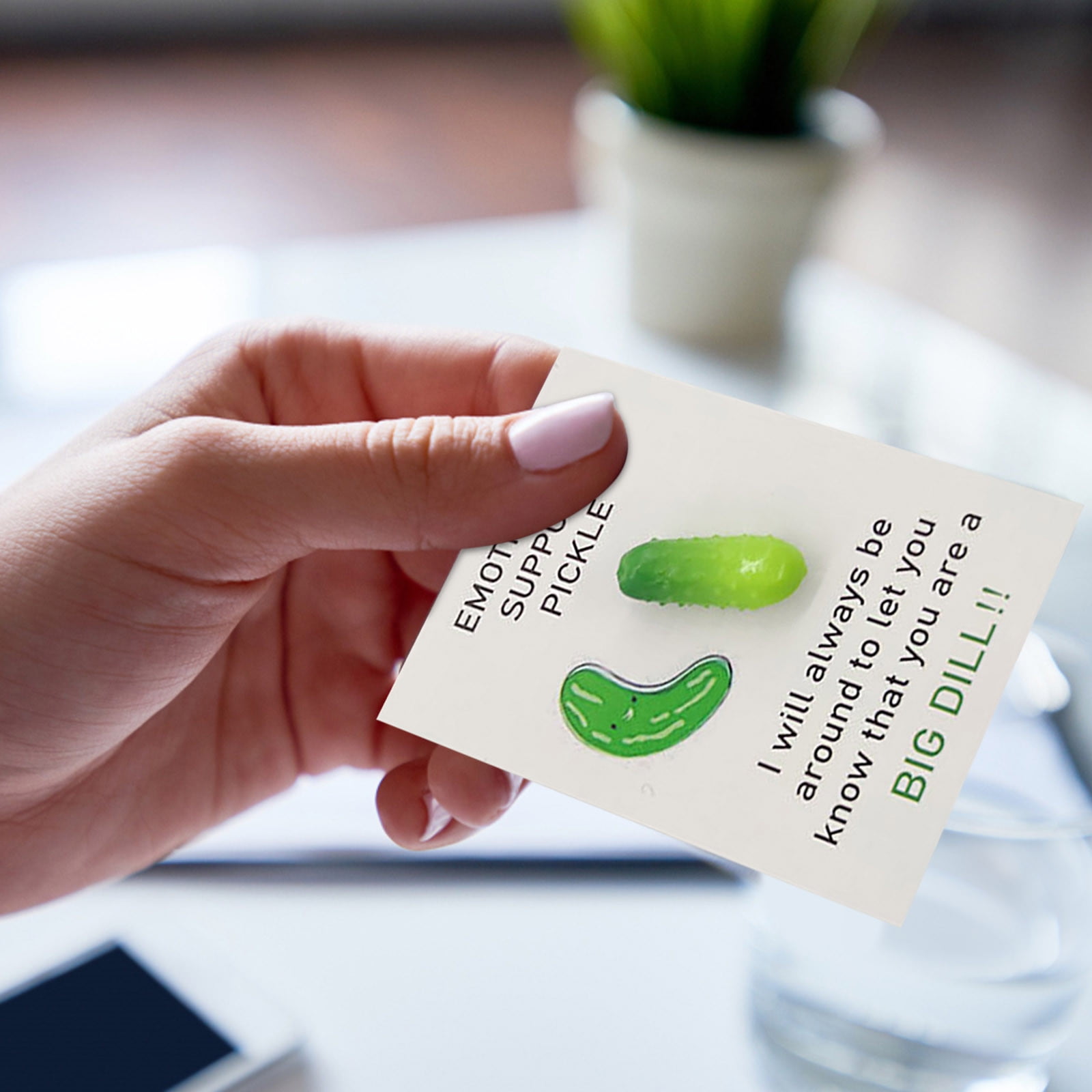WXLCISI Adorable Cucumber Emotional Support Greeting Cards for Friends ...