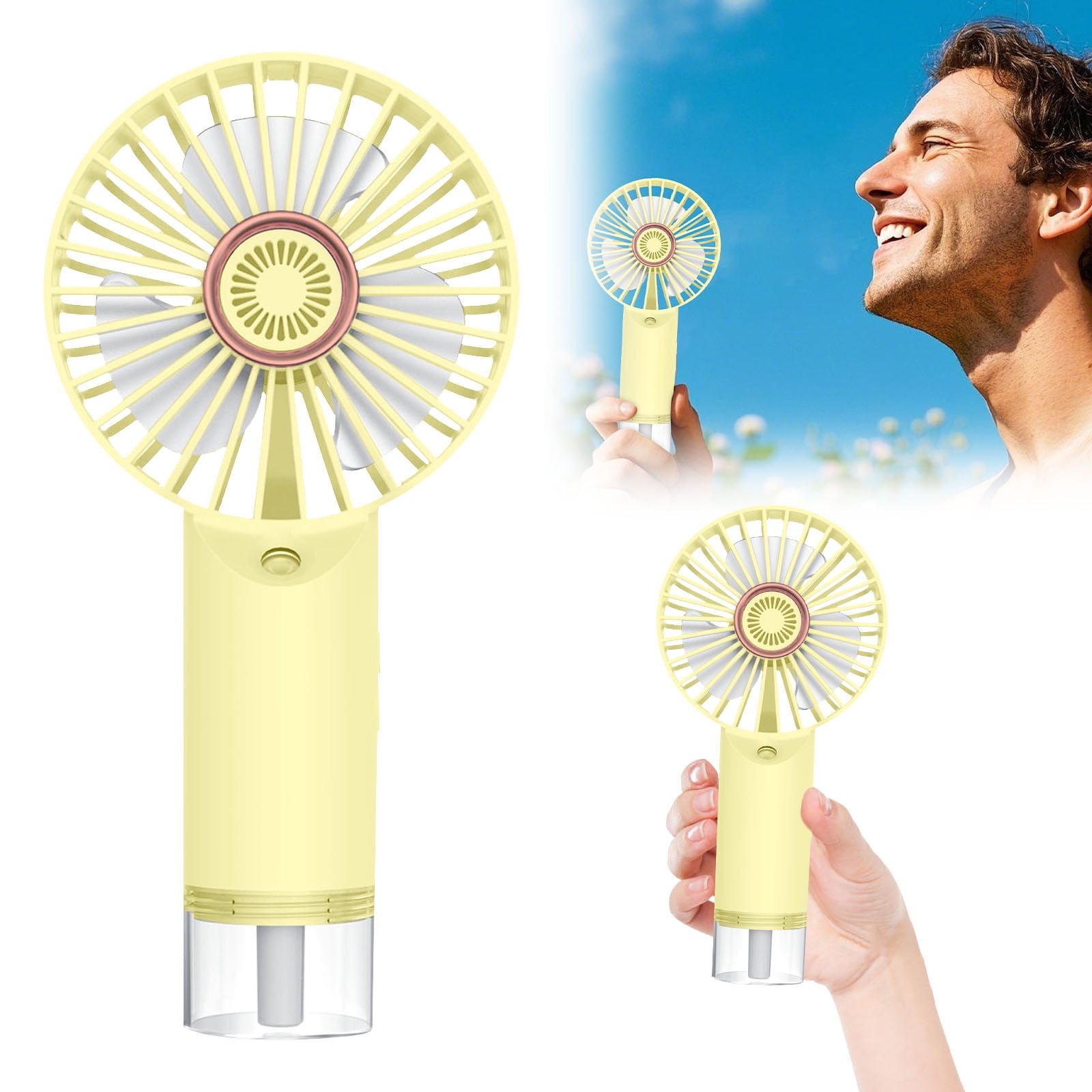 WXLCISI Bladeless USB Rechargeable Desk Fan - High Power Quiet Cooling ...