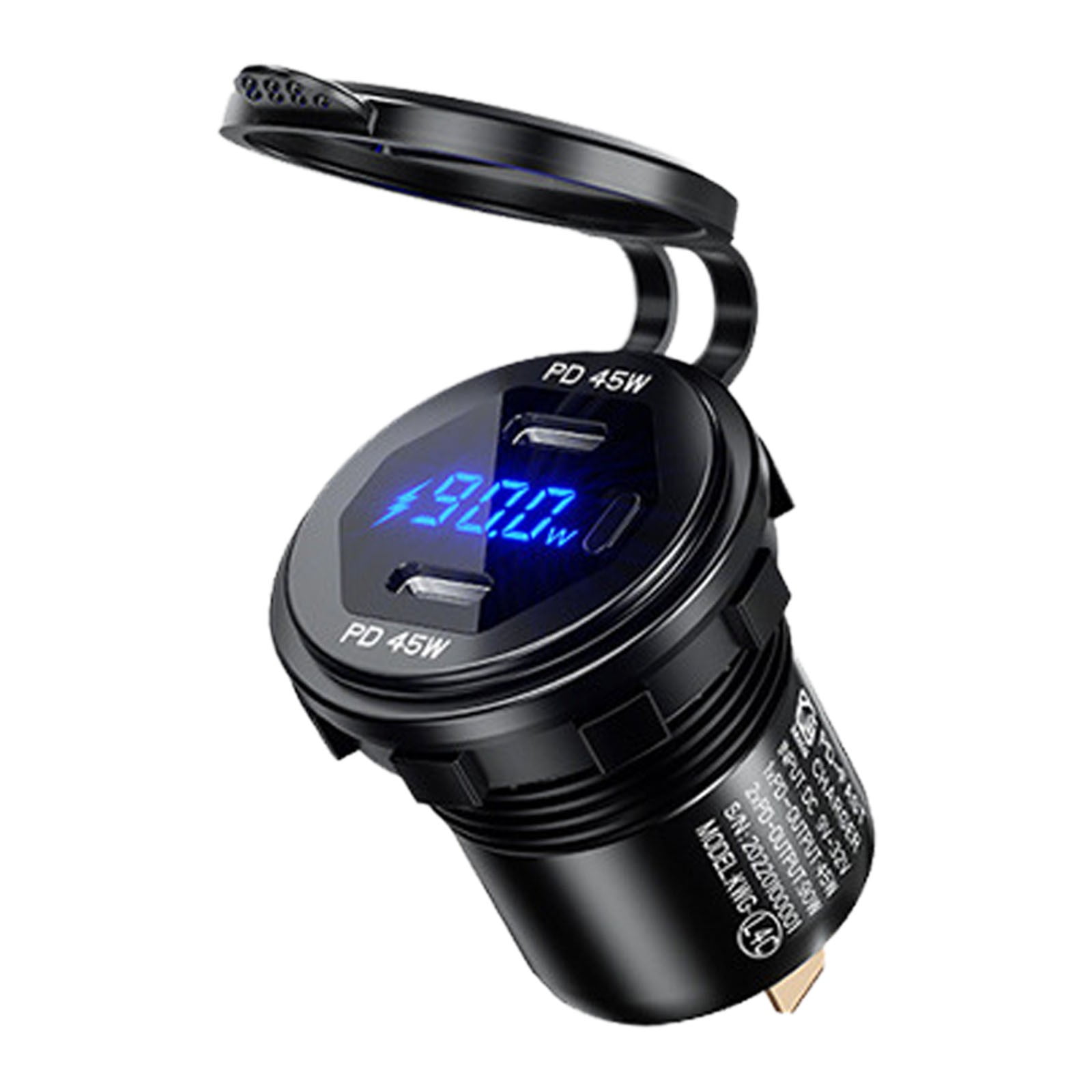WXLCISI Car PD Ports 90W Fast Charging Adapter Upgraded Vehicle Charger ...