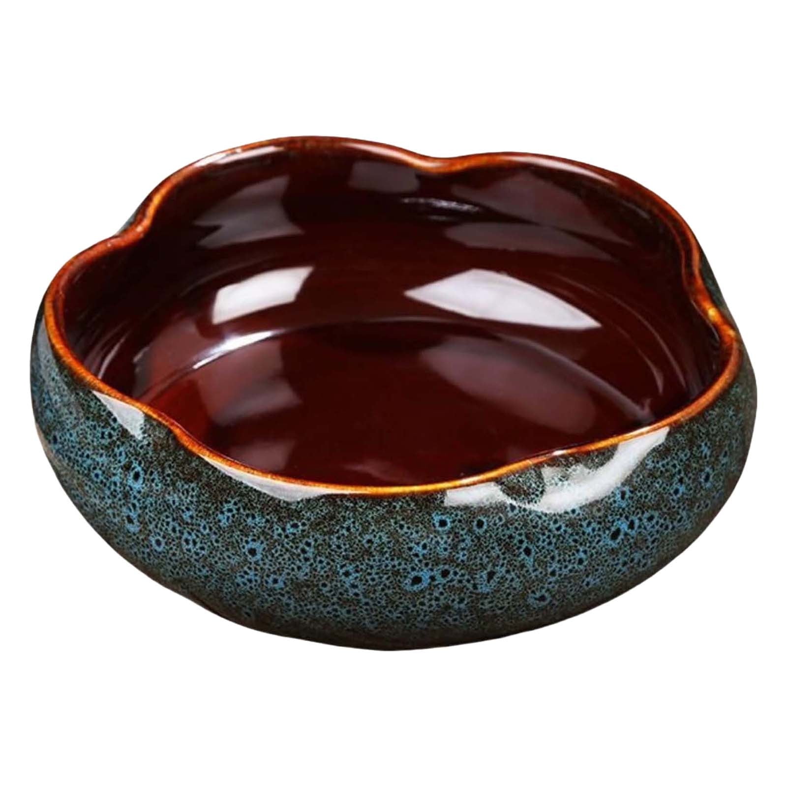 WXLCISI Ceramic Bowl Planter - Round Hydroponic Flower Pot for Bonsai ...