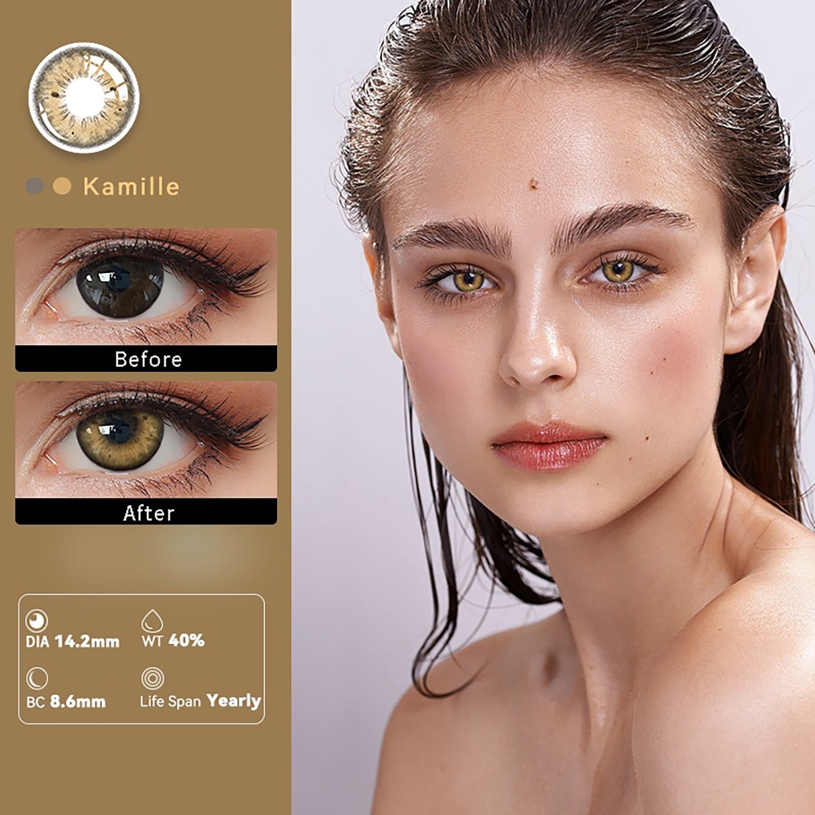 WXLCISI Colored Contact Lenses 1ml Halloween Party Eyes Unique Color ...