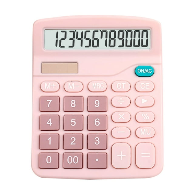 WXLCISI Desktop Calculator, Clear Large LCD 12-Digit Display, School Calculators with Dual Power ...