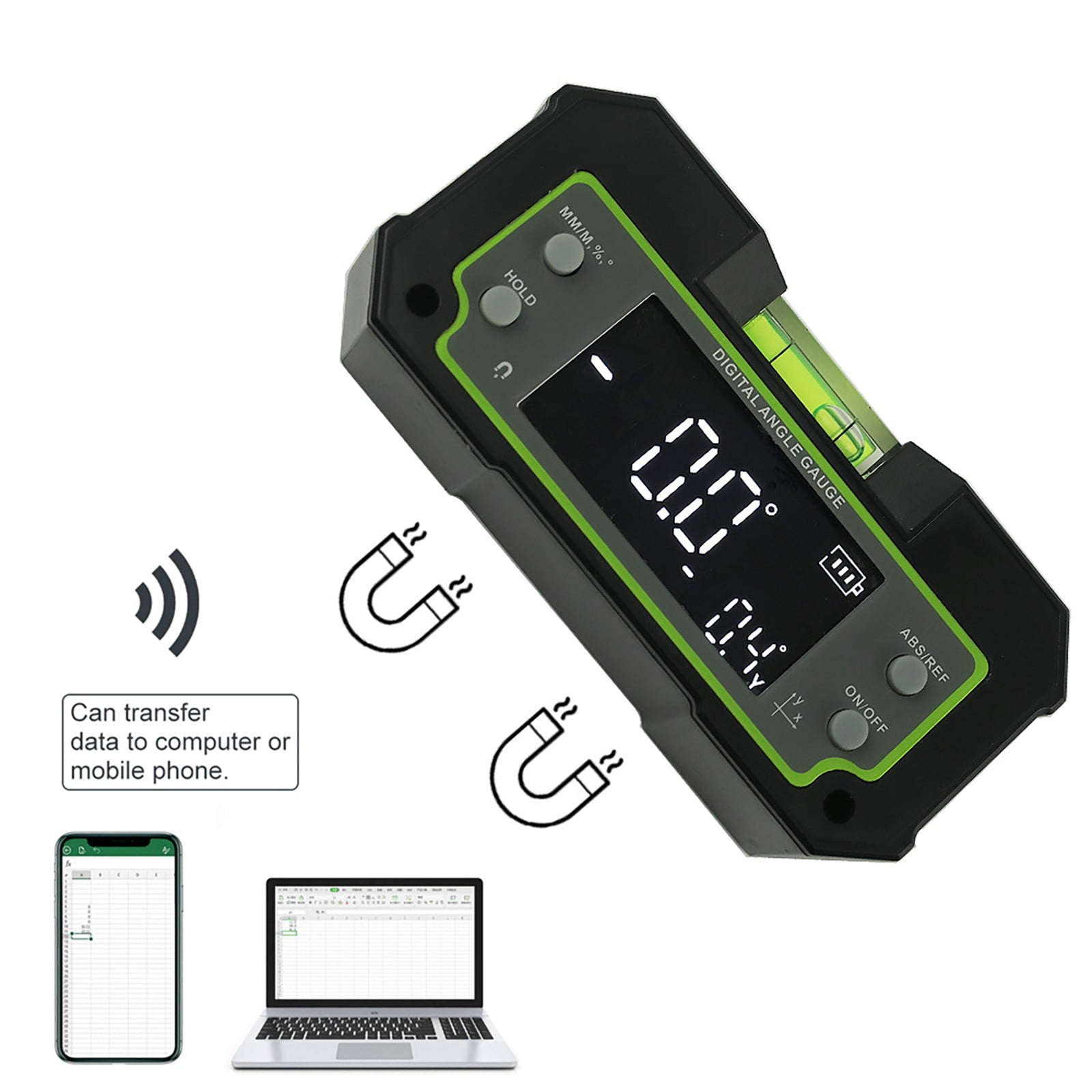 WXLCISI Digital Inclinometer - High Precision Slope Protractor & Angle Ruler - Accurate & Easy ...
