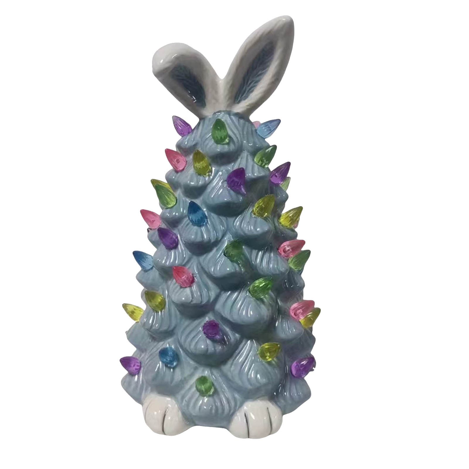 WXLCISI Easter Ceramic Tree,Light-Up Easter Bunny Decorations,Rabbit ...