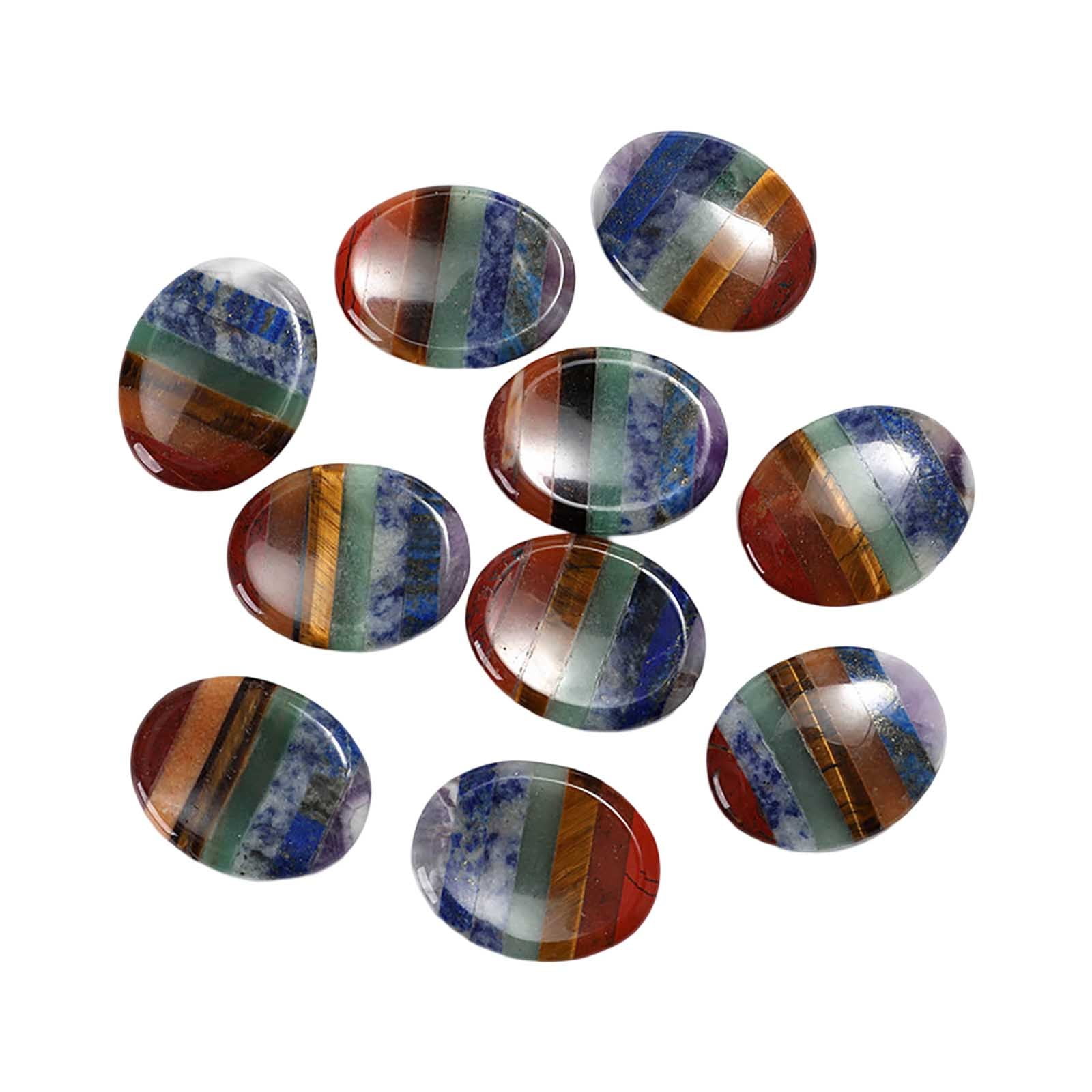 WXLCISI Ellipsoidal Rose Quartz Thumb Stone - 35x45x10mm Worry Stone ...