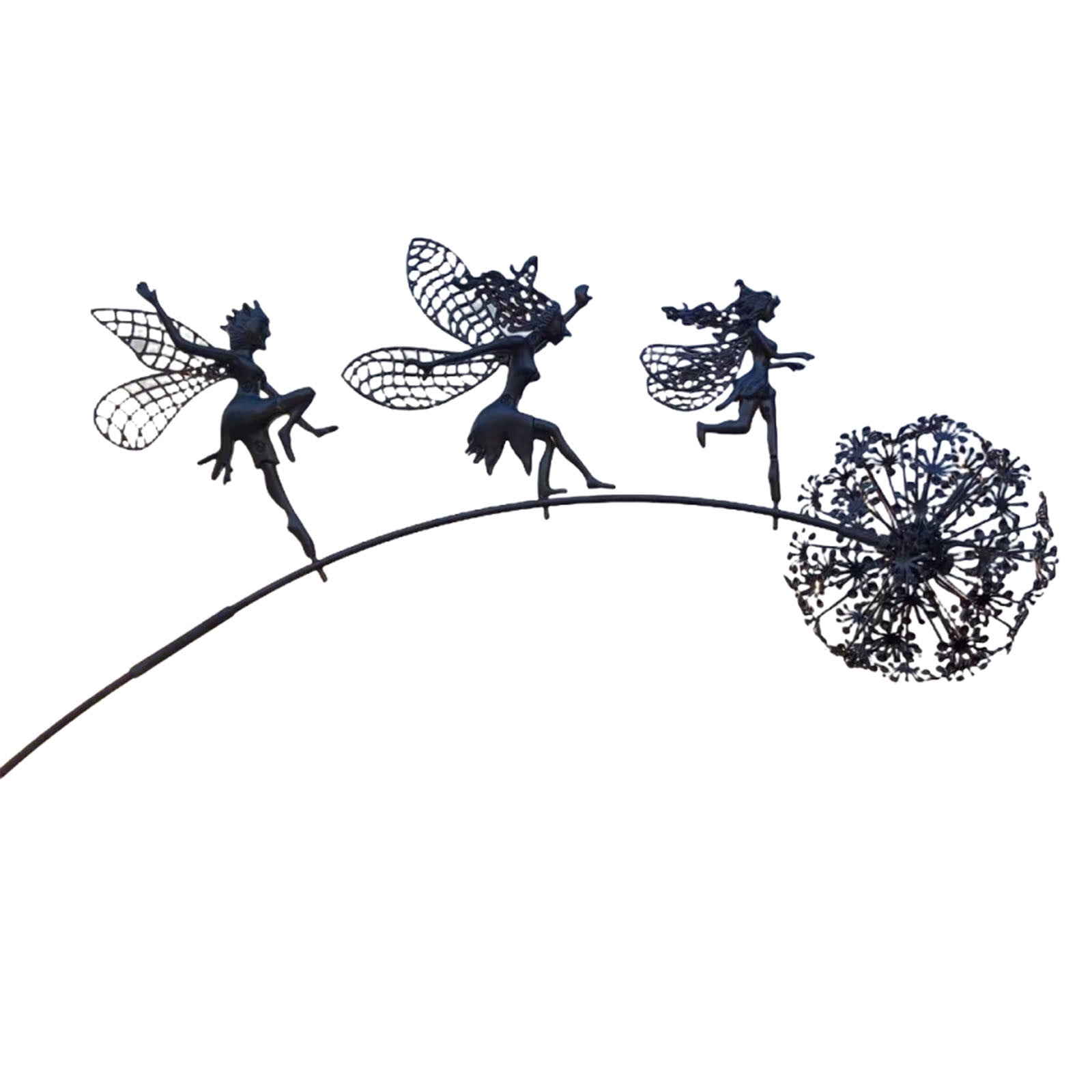 WXLCISI Fairies Wire Dandelion Stainless Garden Art Sculpture Steel ...