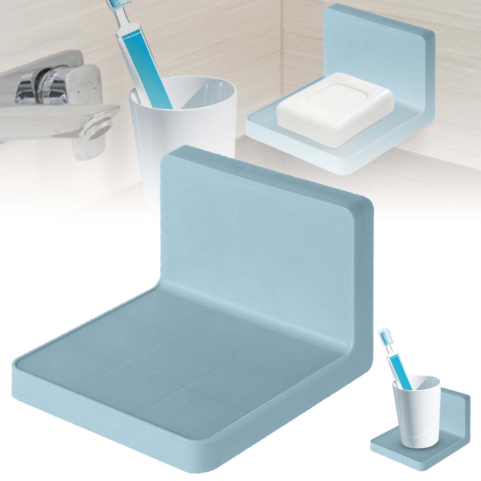 WXLCISI Floating Wall Shelf – No Punching Required, White Ledges for ...