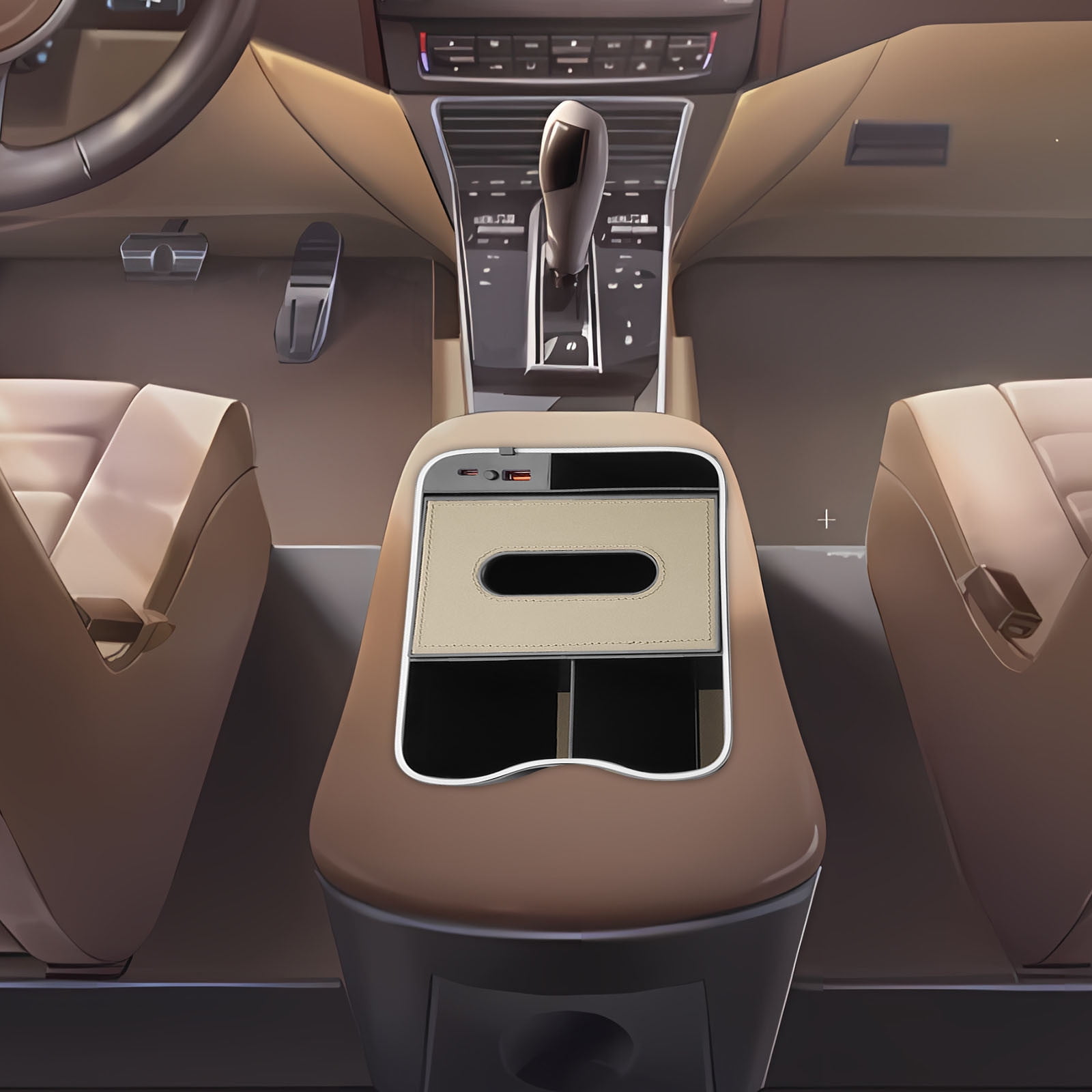 WXLCISI Functional Car Storage Rack Car Organizer With LED Lighting ...