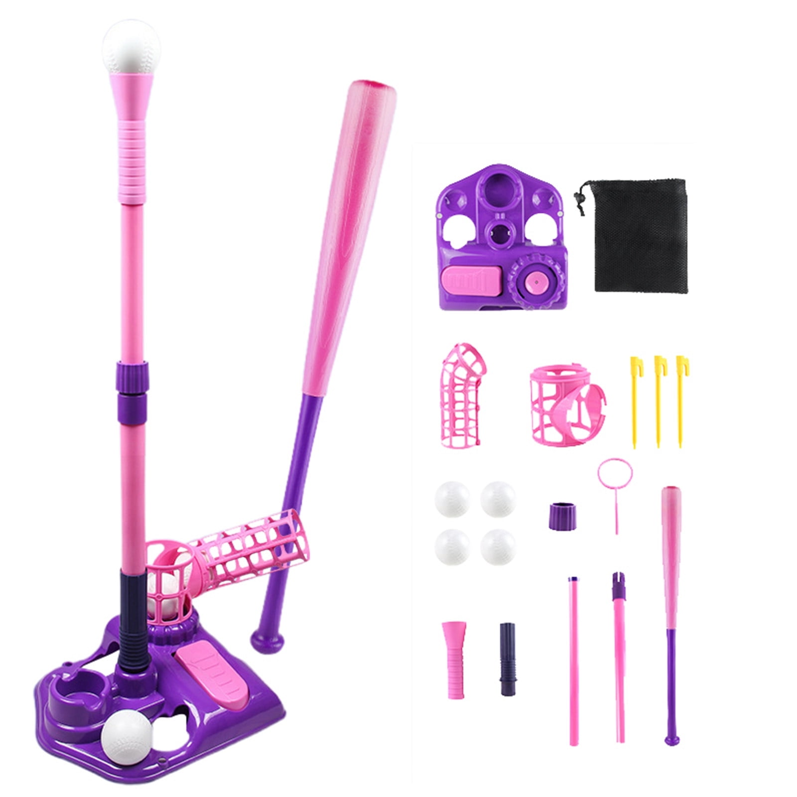 WXLCISI Kids Baseball Pitching Machine - Retractable Bat & Pitcher ...