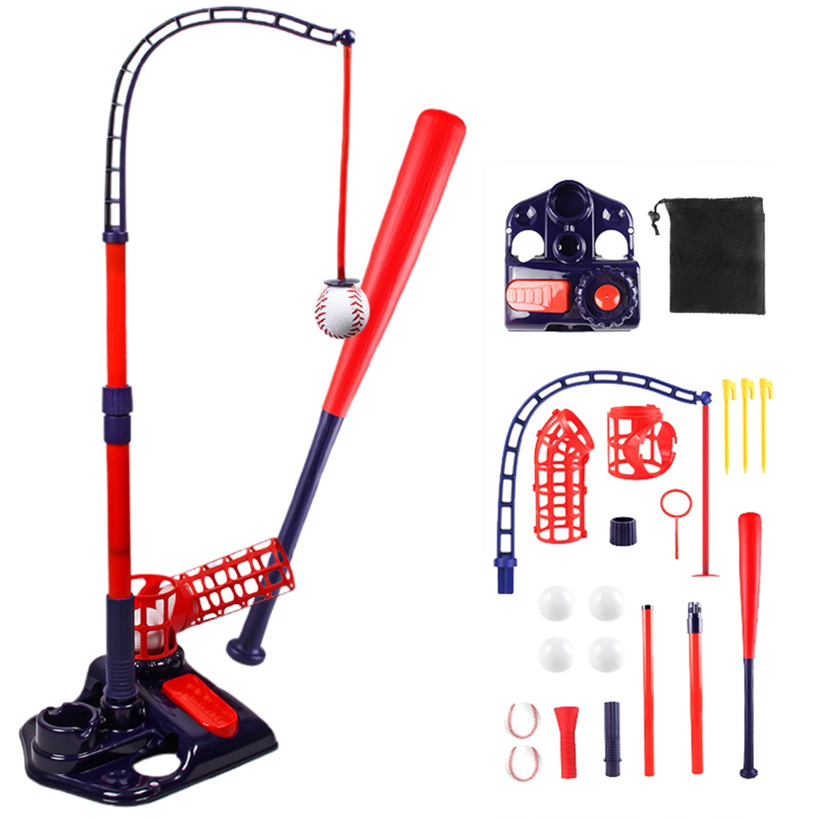 WXLCISI Kids Baseball Pitching Machine - Retractable Bat & Pitcher ...