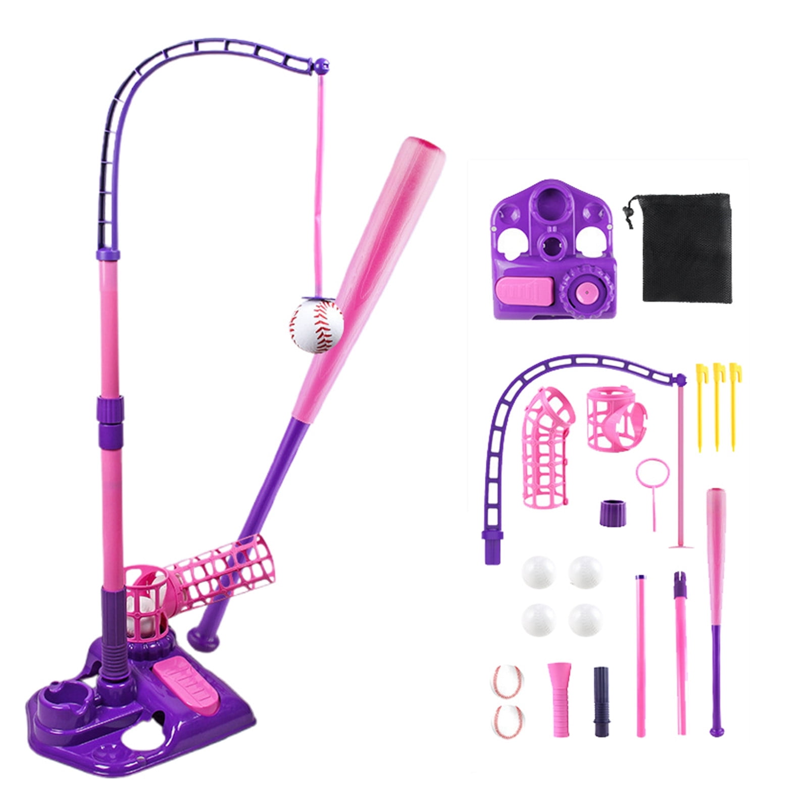 WXLCISI Kids Baseball Pitching Machine - Retractable Bat & Pitcher ...