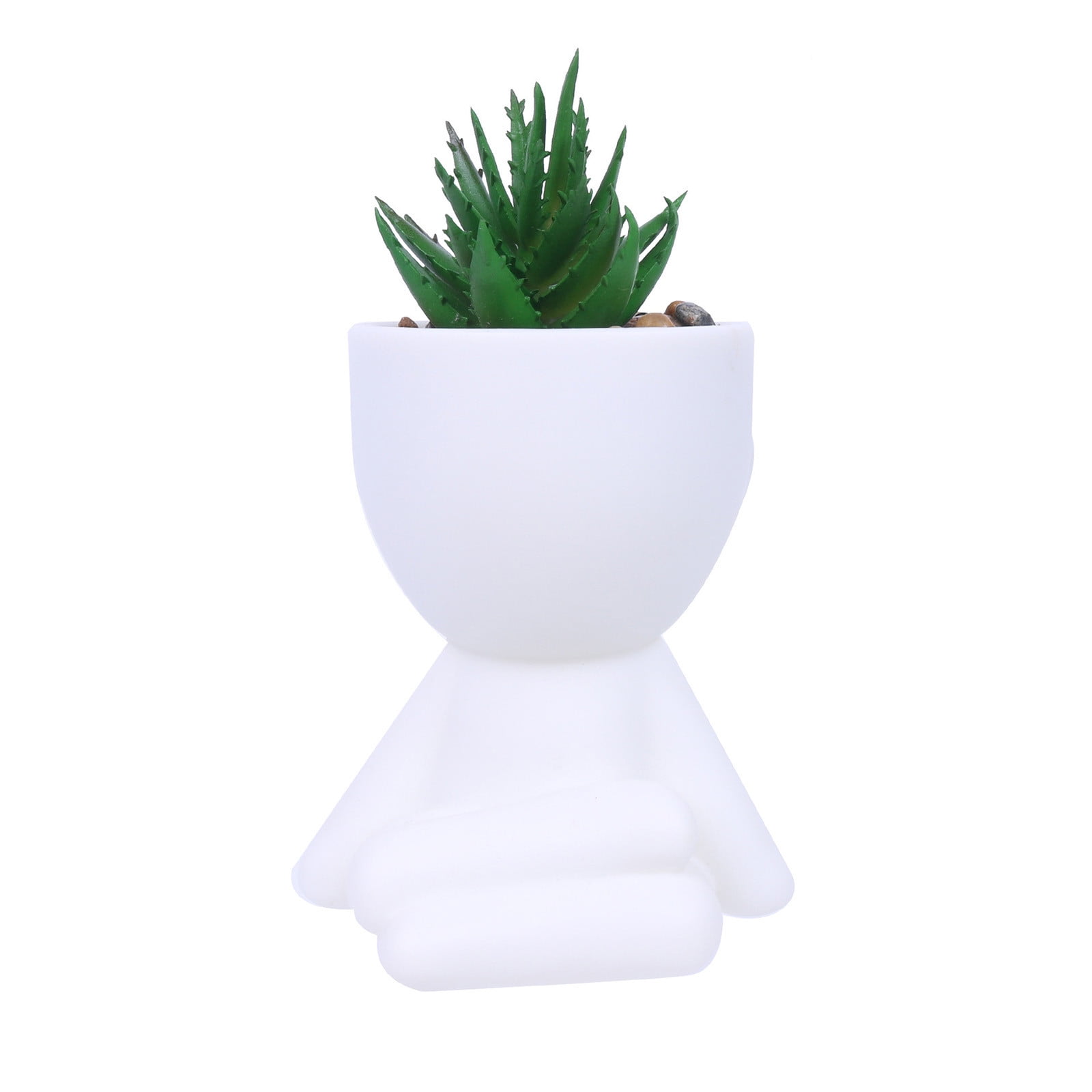 WXLCISI Lazy Manâ s Mini Planter â Easy-Care Decorative Pot with Dummy ...