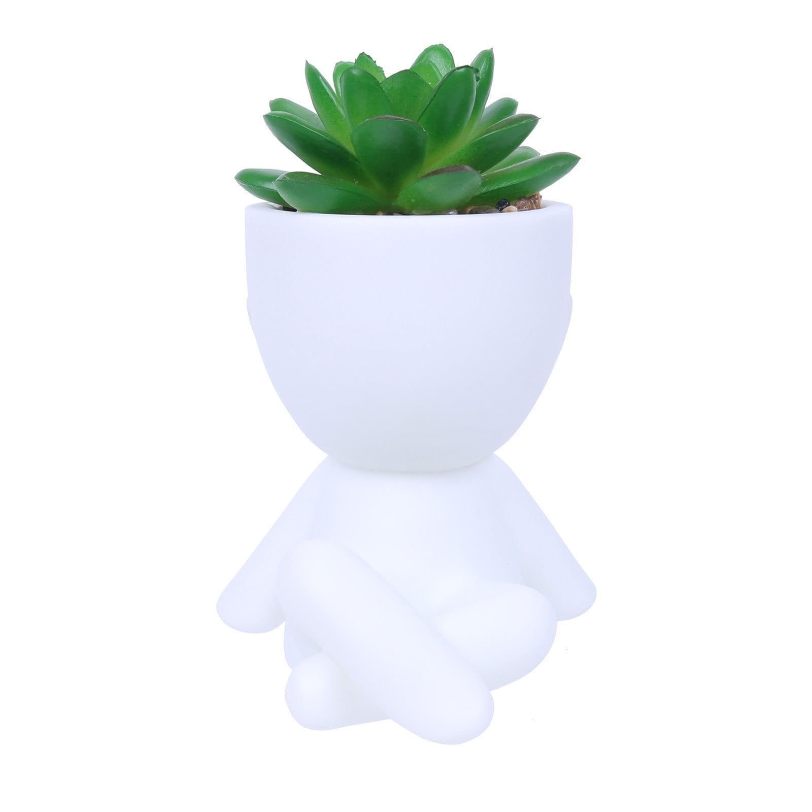 WXLCISI Lazy Manâ s Mini Planter â Easy-Care Decorative Pot with Dummy ...