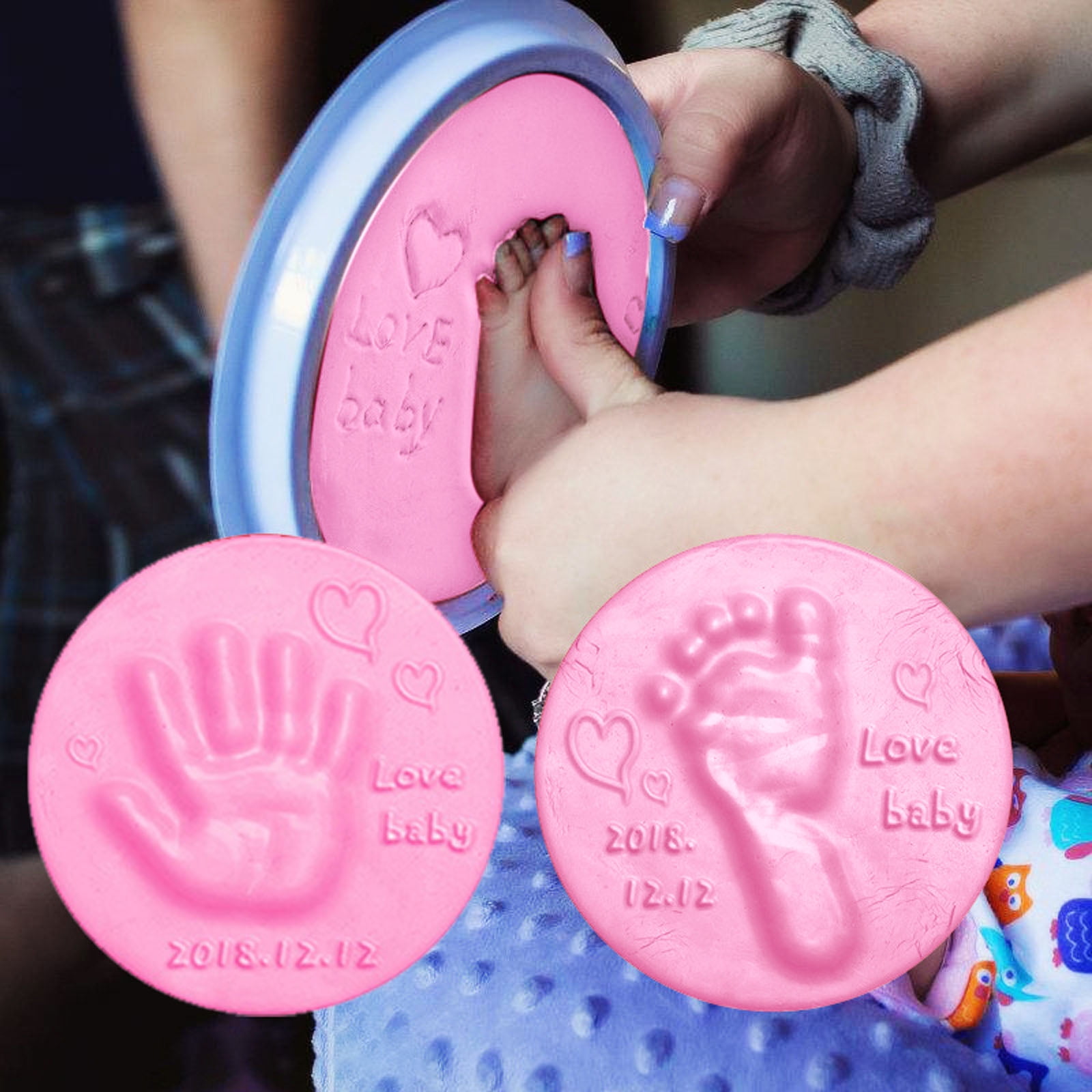 WXLCISI Non-Toxic Baby Handprint Kit - 50g Washable Clay for Footprint ...