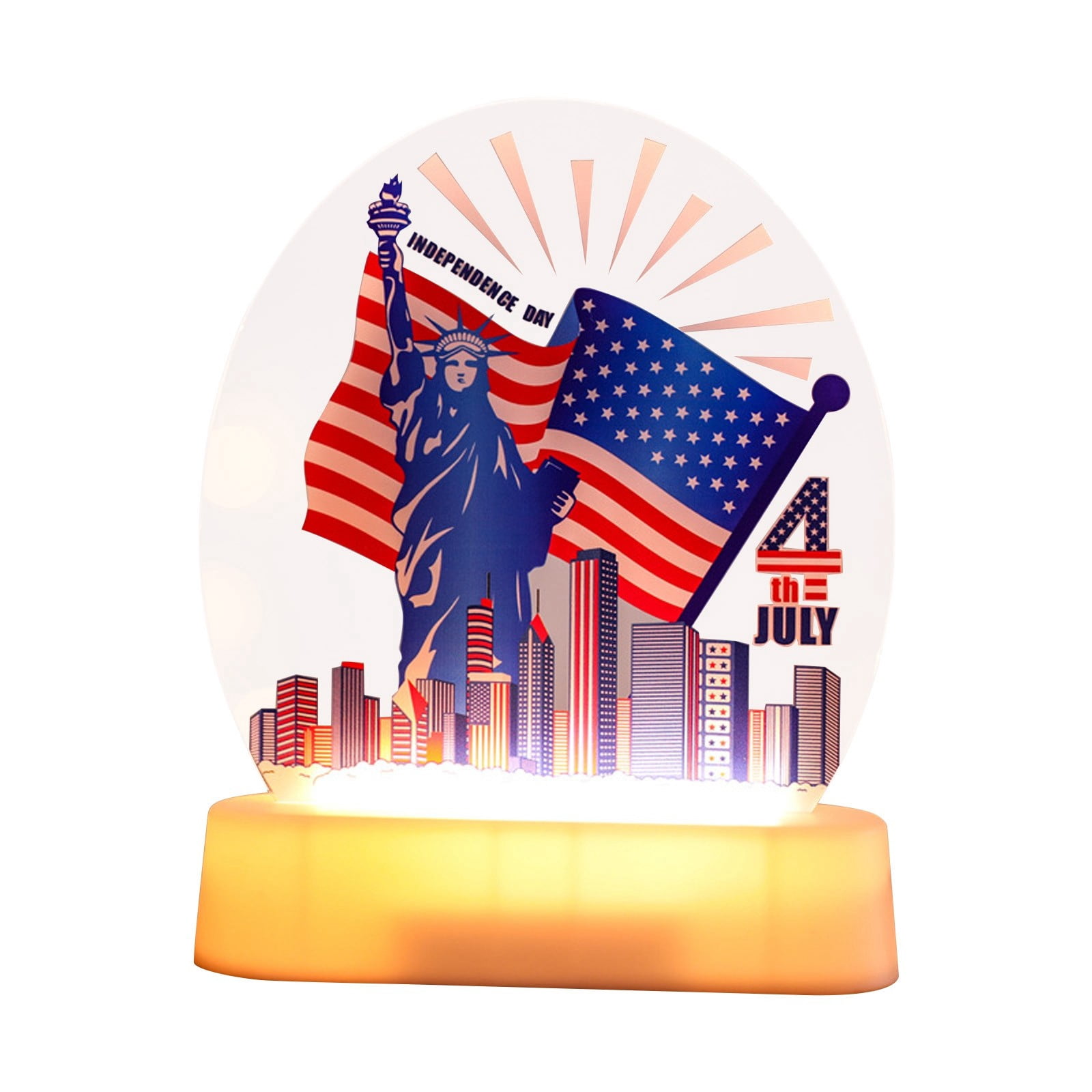 4th of July Night Light American Flag Fireworks Patriotic Spirit Night ...