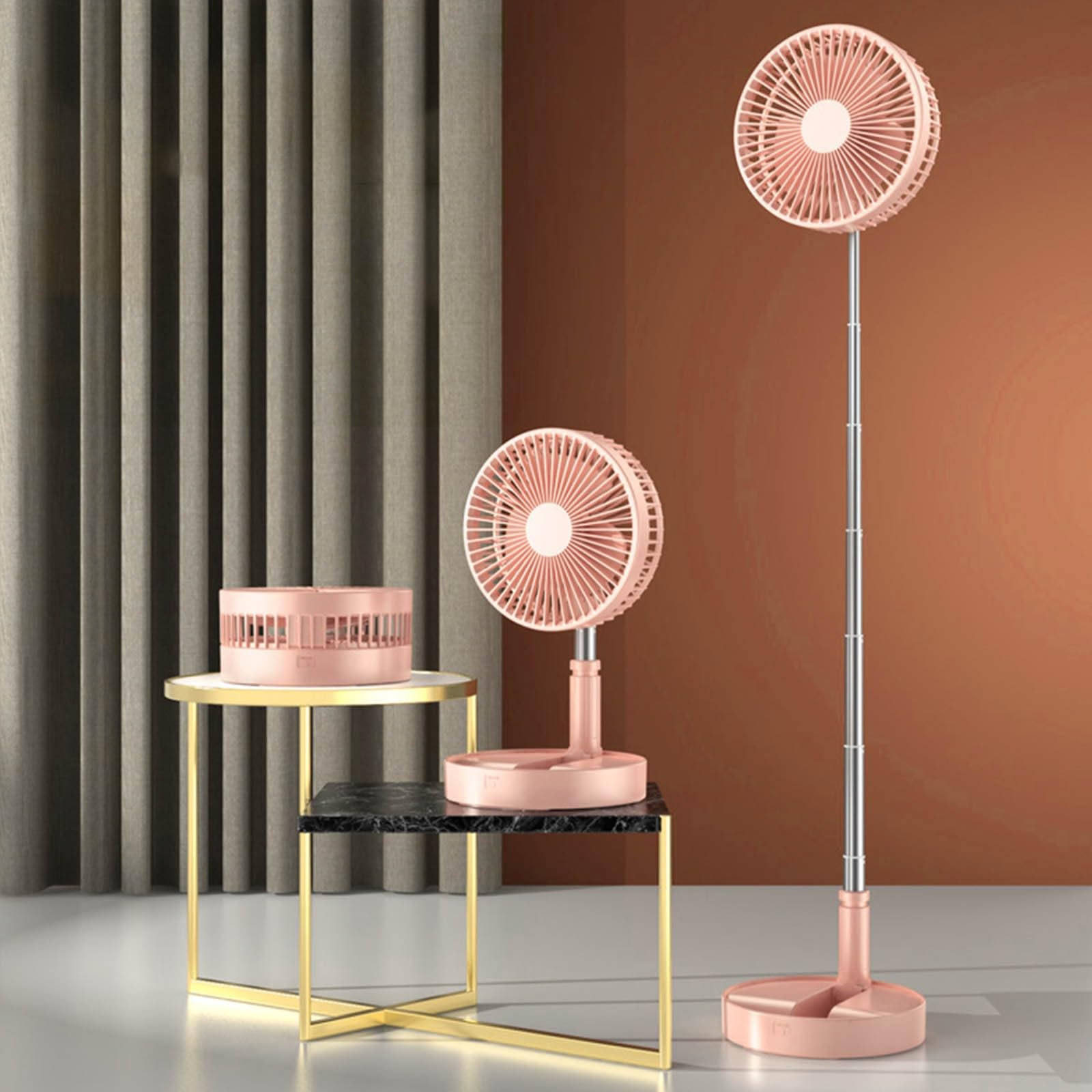 WXLCISI Portable Desk Fan,Foldable Fan Pedestal Stand Floor Fan with ...