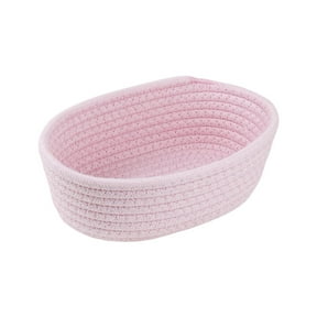 Farmlyn Creek 3-Pack Pink Cotton Rope Storage Baskets, Small Medium ...