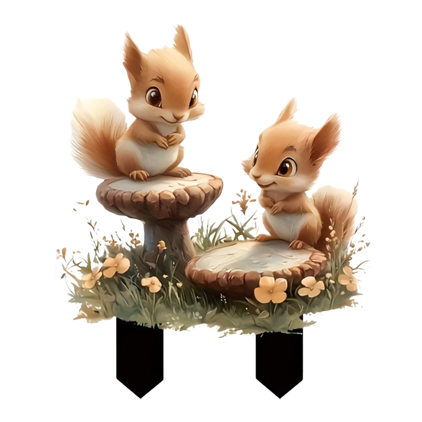 WXLCISI Squirrel Garden Stake Outdoor Acrylic Ground Insert for Potted ...