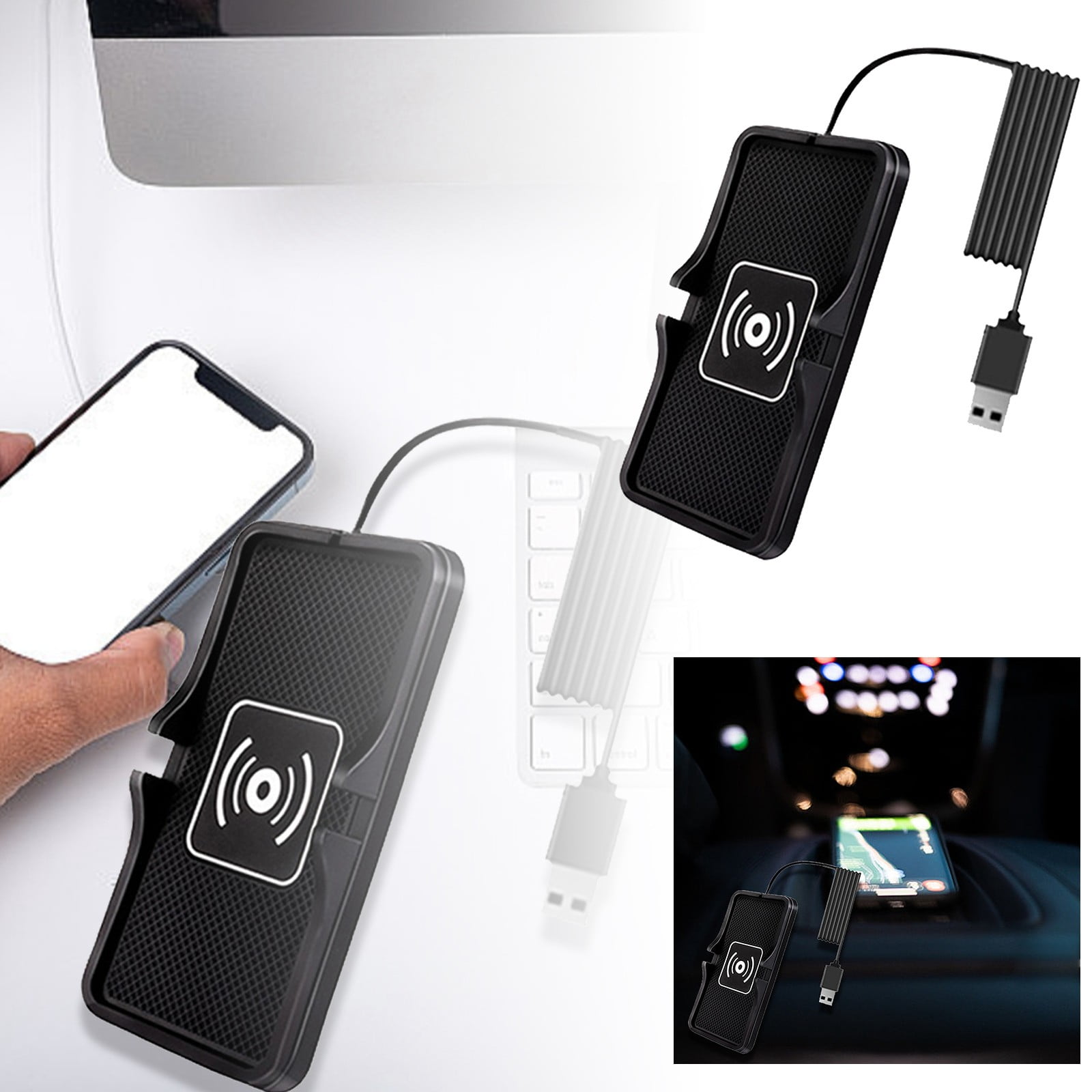 WXLCISI Wireless Charger Car Mat - Stylish & Efficient Charging Pad for ...