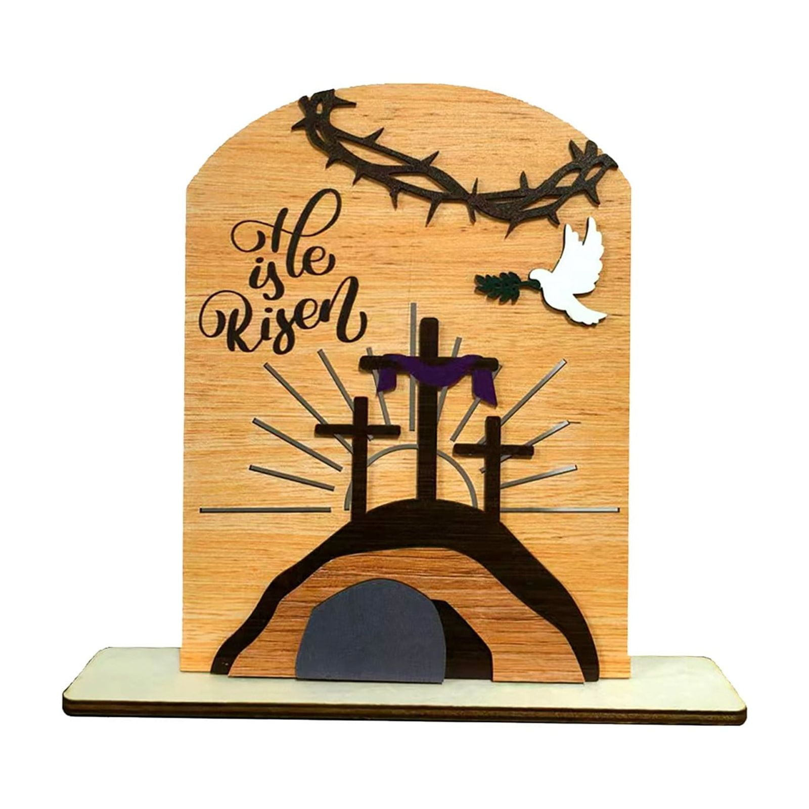 WXLCISI Wooden Tomb Scene 3D Tabletop Decoration For Easter - Walmart.com