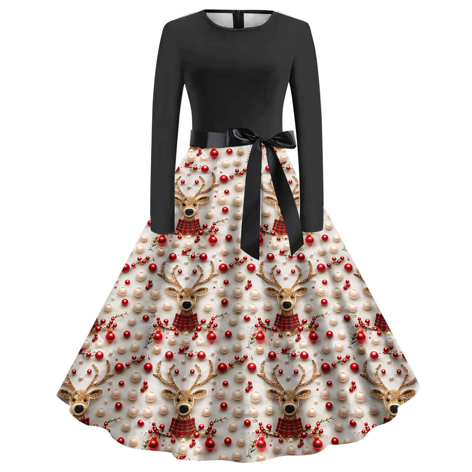WXLWZYWL Formal Dresses for Women 2024 Christmas The Santa Claus Print ...