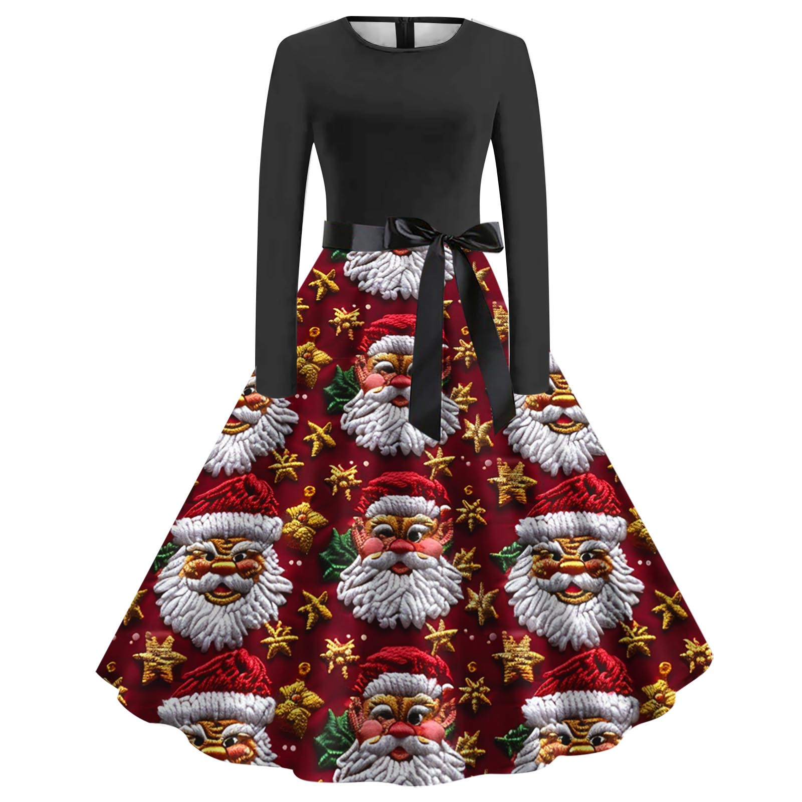 WXLWZYWL Formal Dresses for Women 2024 Christmas The Santa Claus Print ...