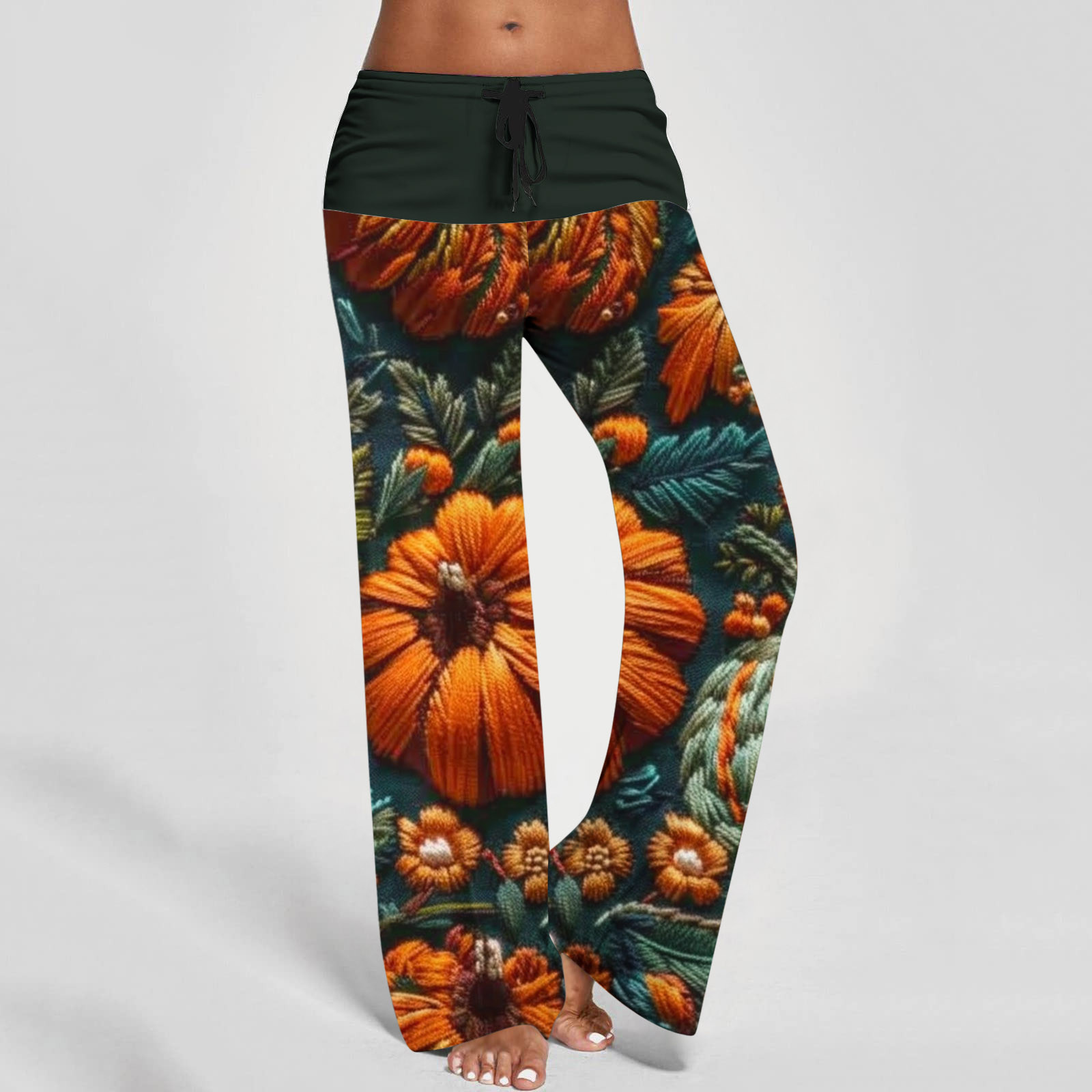 WXLWZYWL Halloween Pajama Pants for Women Cute Pumpkin Print Lounge ...