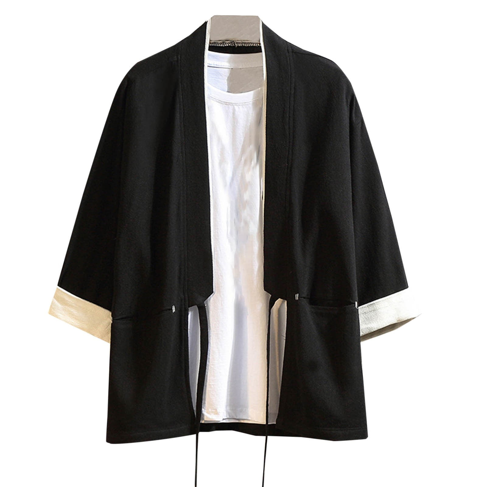 WXLWZYWL Men's Japanese Kimono Cardigan Male Samurai Costume Clothing ...