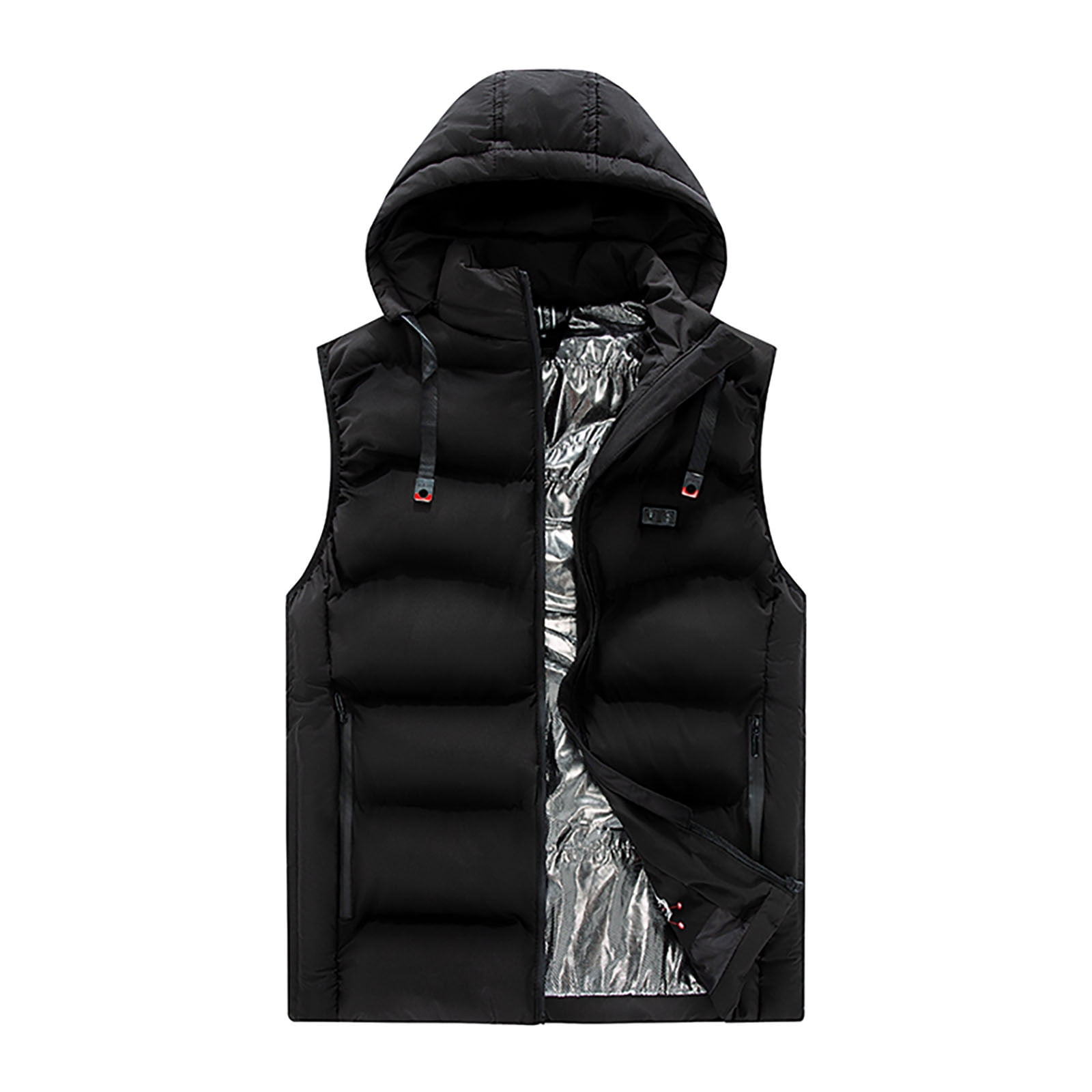 WXLWZYWL Men's Winter Warm Outdoor Padded Puffer Vest Hooded Down Vests ...