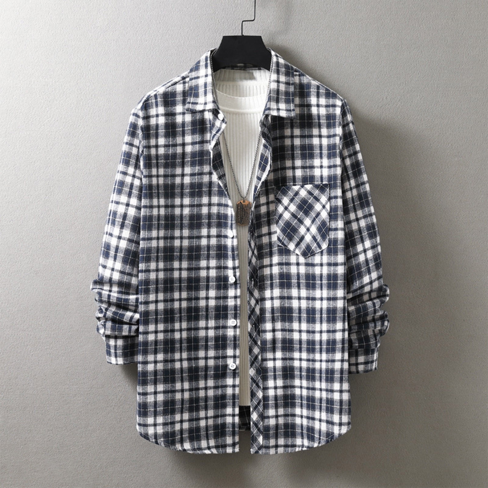 WXLWZYWL Mens Coat formal Men's Button Down Regular Fit Long Sleeve ...