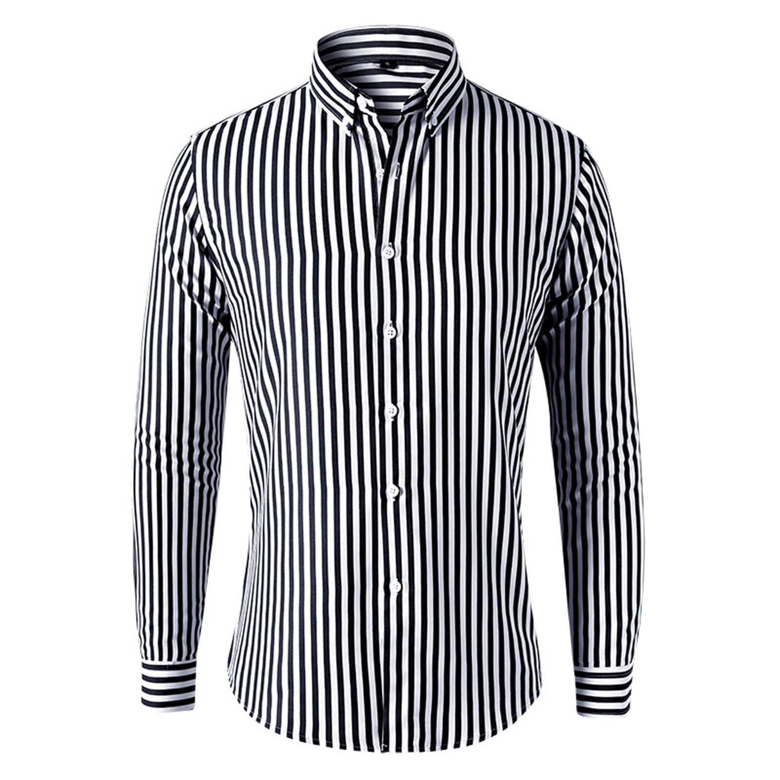 WXLWZYWL Mens Button Down Shirts Long Sleeve Wrinkle Free 4-Way Stretch ...