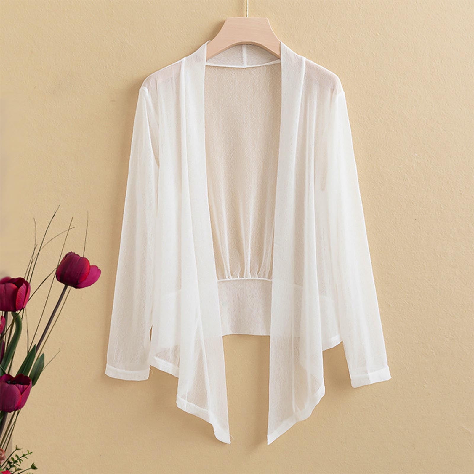 WXLWZYWL Sheer Kimono Cardigans for Women - Elegant Dusters - Open ...