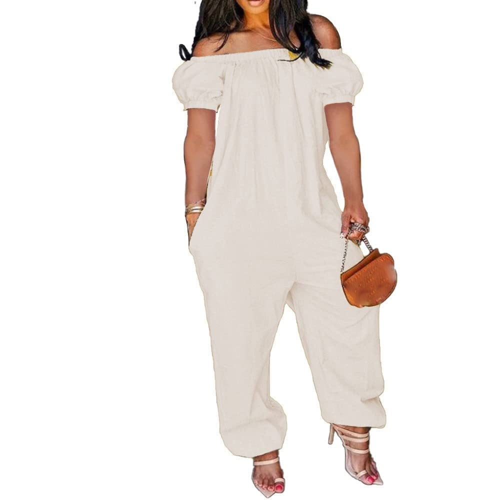 WXLWZYWL Off The Shoulder Tops for Overalls for Women Plus Size Boat ...