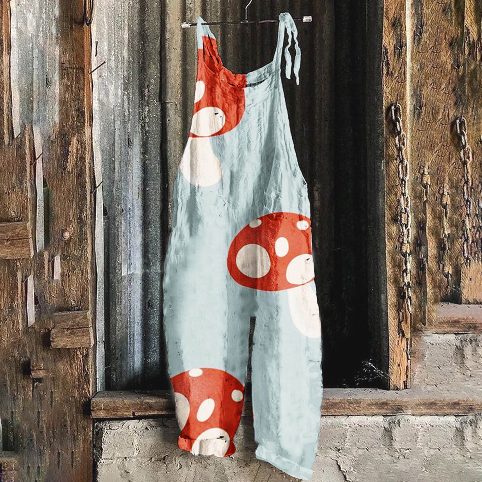 WXLWZYWL Summer Jumpsuits for Women 2024 Casual Cute Cartoon Mushroom ...