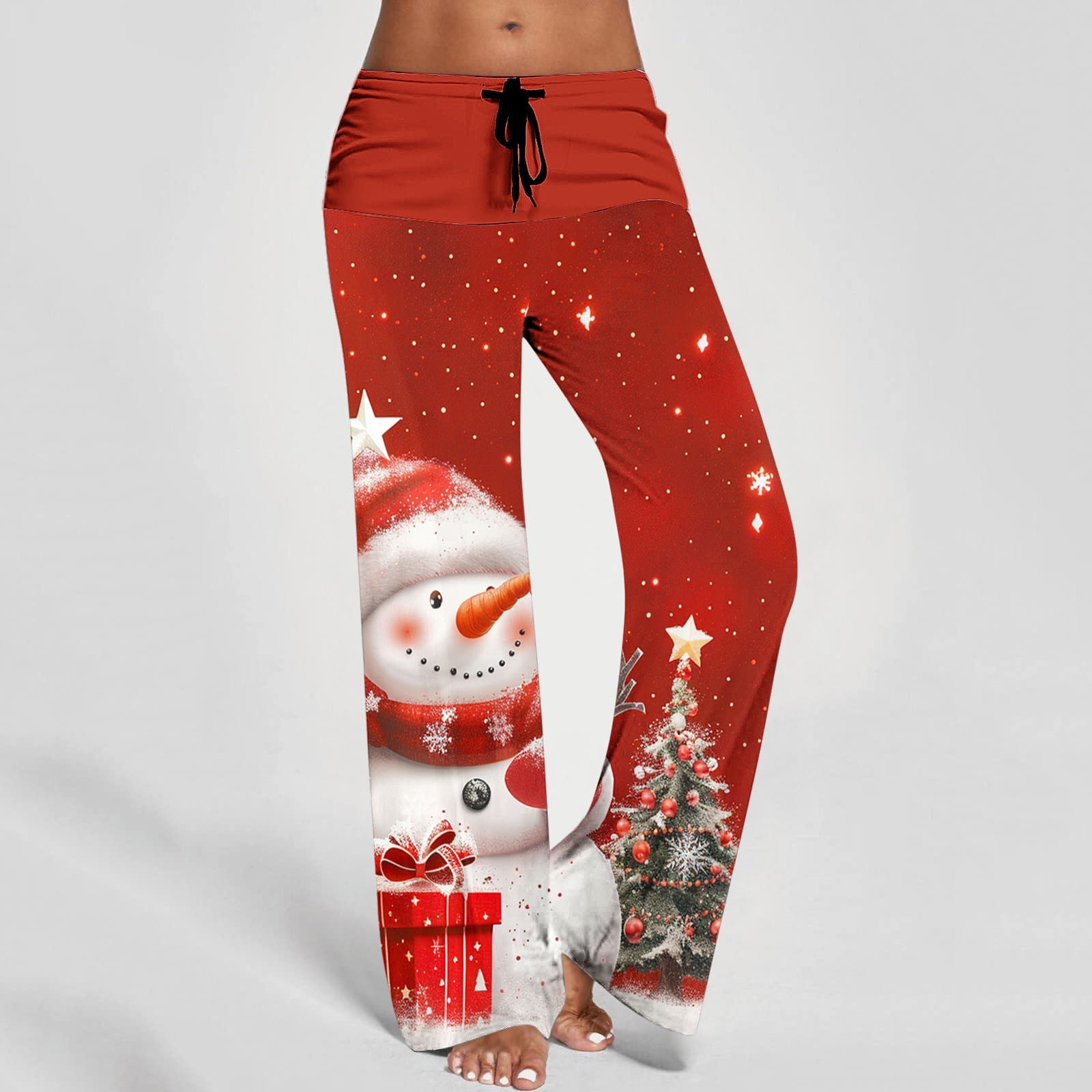 WXLWZYWL Women's Christmas Pajama Pants Comfy Pajamas Drawstring ...