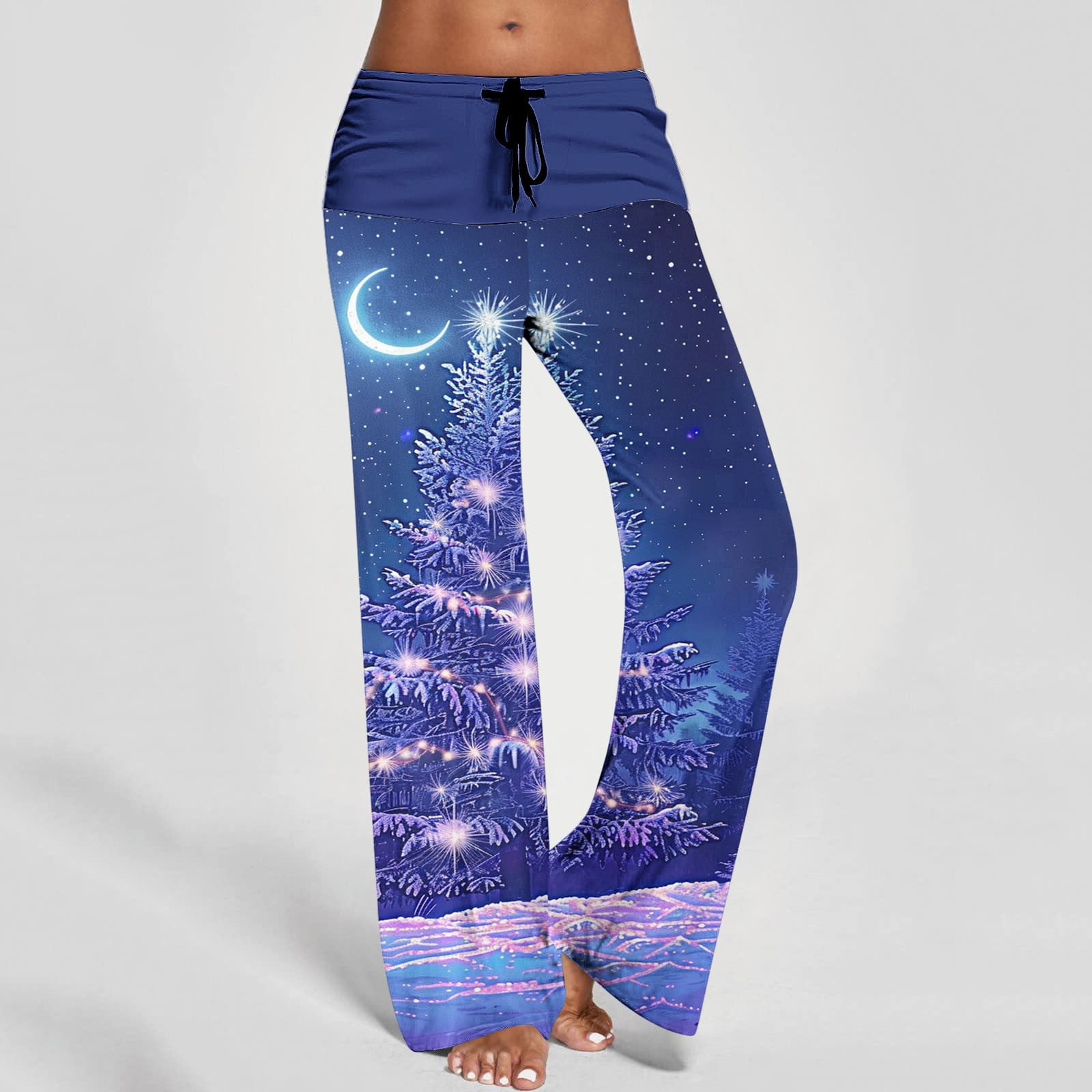 WXLWZYWL Women's Christmas Pajama Pants Comfy Pajamas Drawstring ...