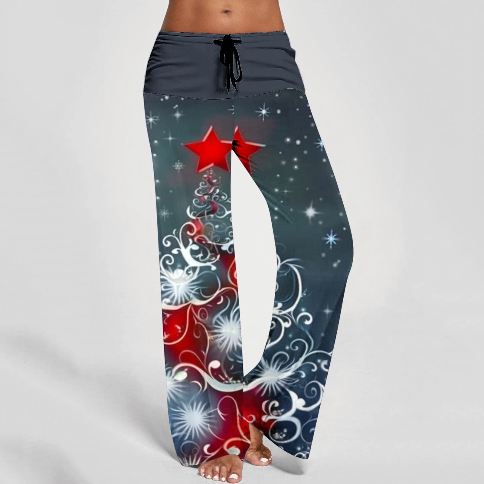 WXLWZYWL Women's Christmas Pajama Pants Comfy Pajamas Drawstring ...