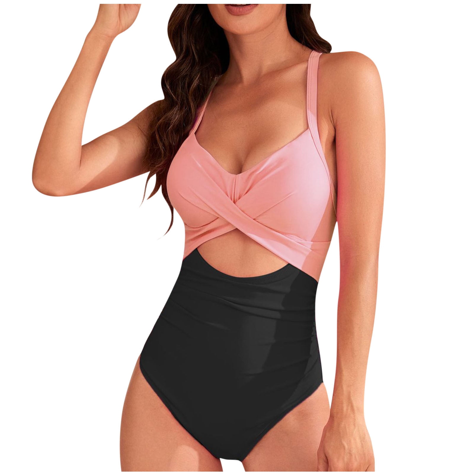 Wxlwzywl Womens One Piece Swimsuits Tummy Control Cutout High Waisted