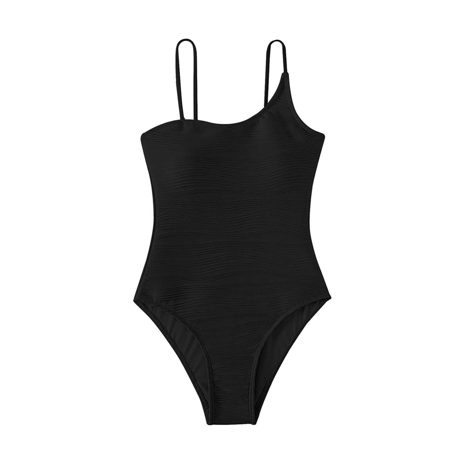 Wxlwzywl Womens Sexy One Piece Bathing Suits One Shoulder Swimsuits Slimming Mesh Swimwear