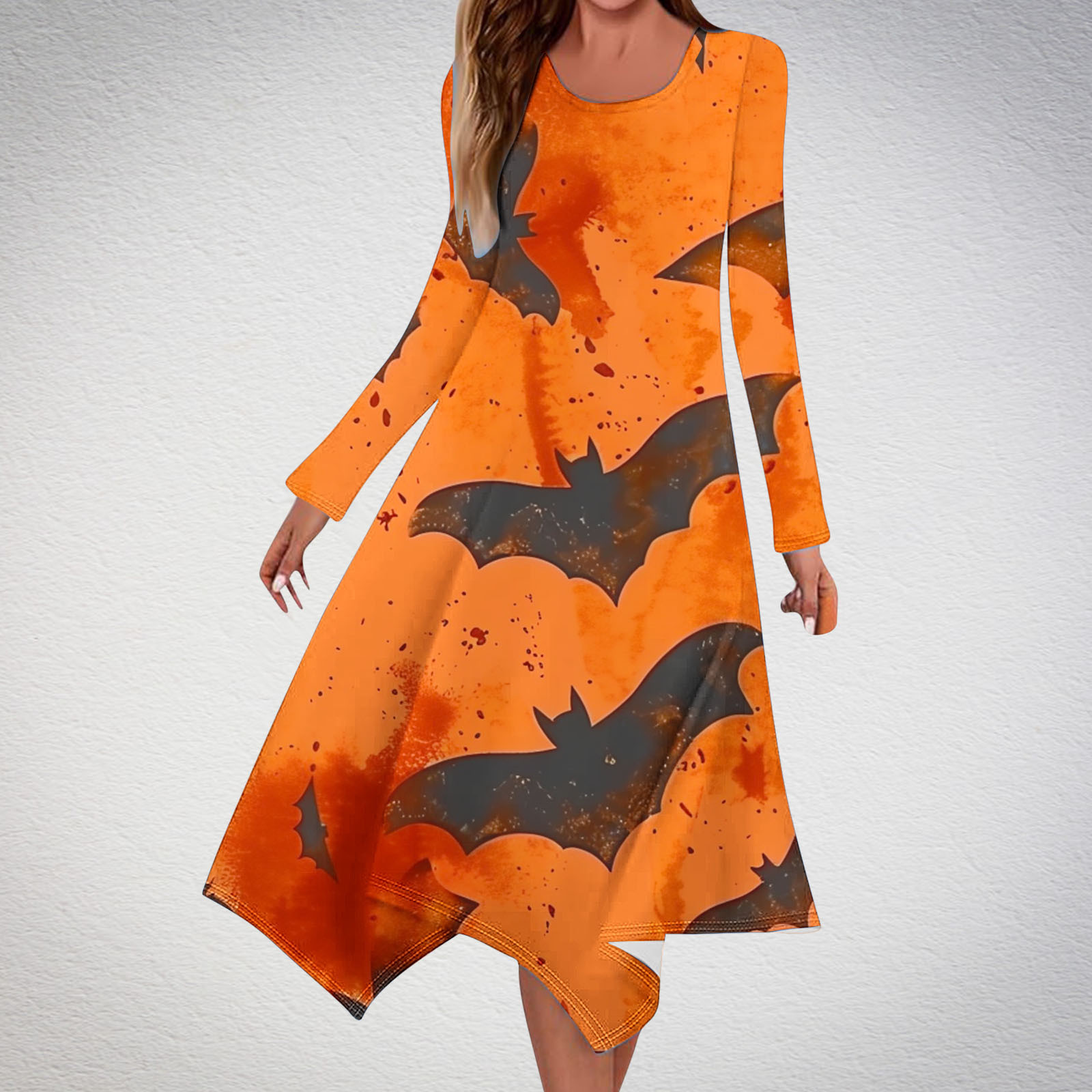 WXLWZYWL Womens Halloween Dress Shirt Womens Fall Dresses 2024 Long ...