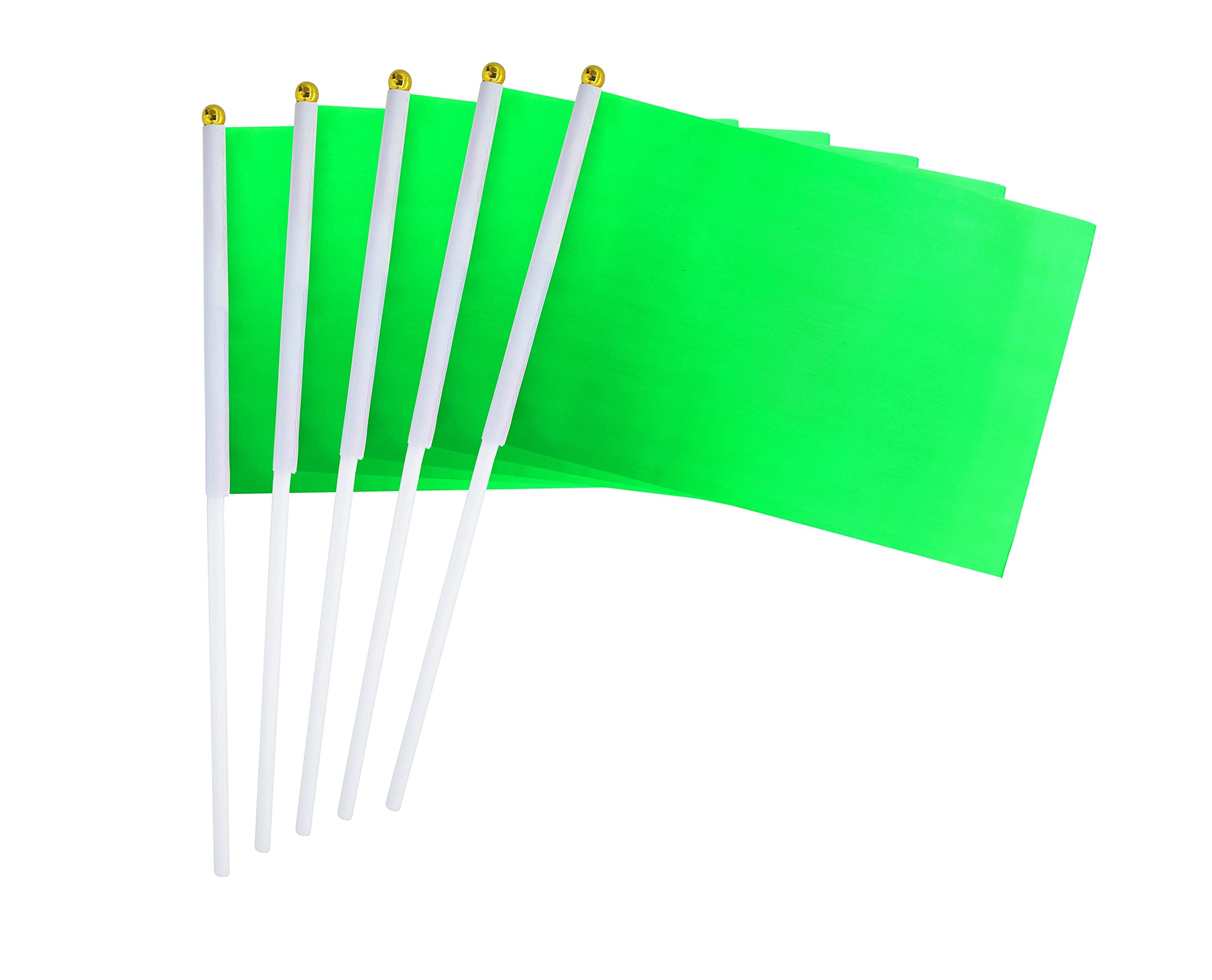 WXTWK 25 Pack Solid Green Flag Small Mini Plain Green DIY Color Flags ...