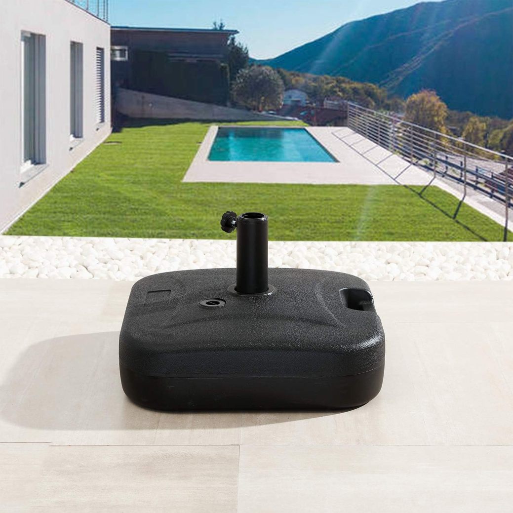 WXWP 52 lbs Square Patio Umbrella Base Water Filled Base Weight Outdoor ...