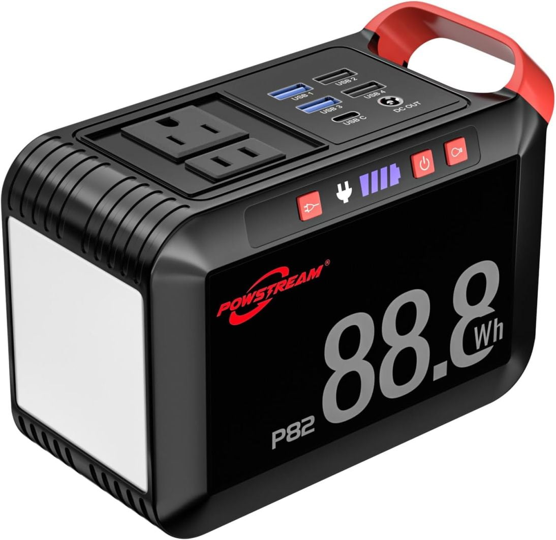 WXWP Portable Power Station 88.8Wh Power Bank 80W Camping Solar ...