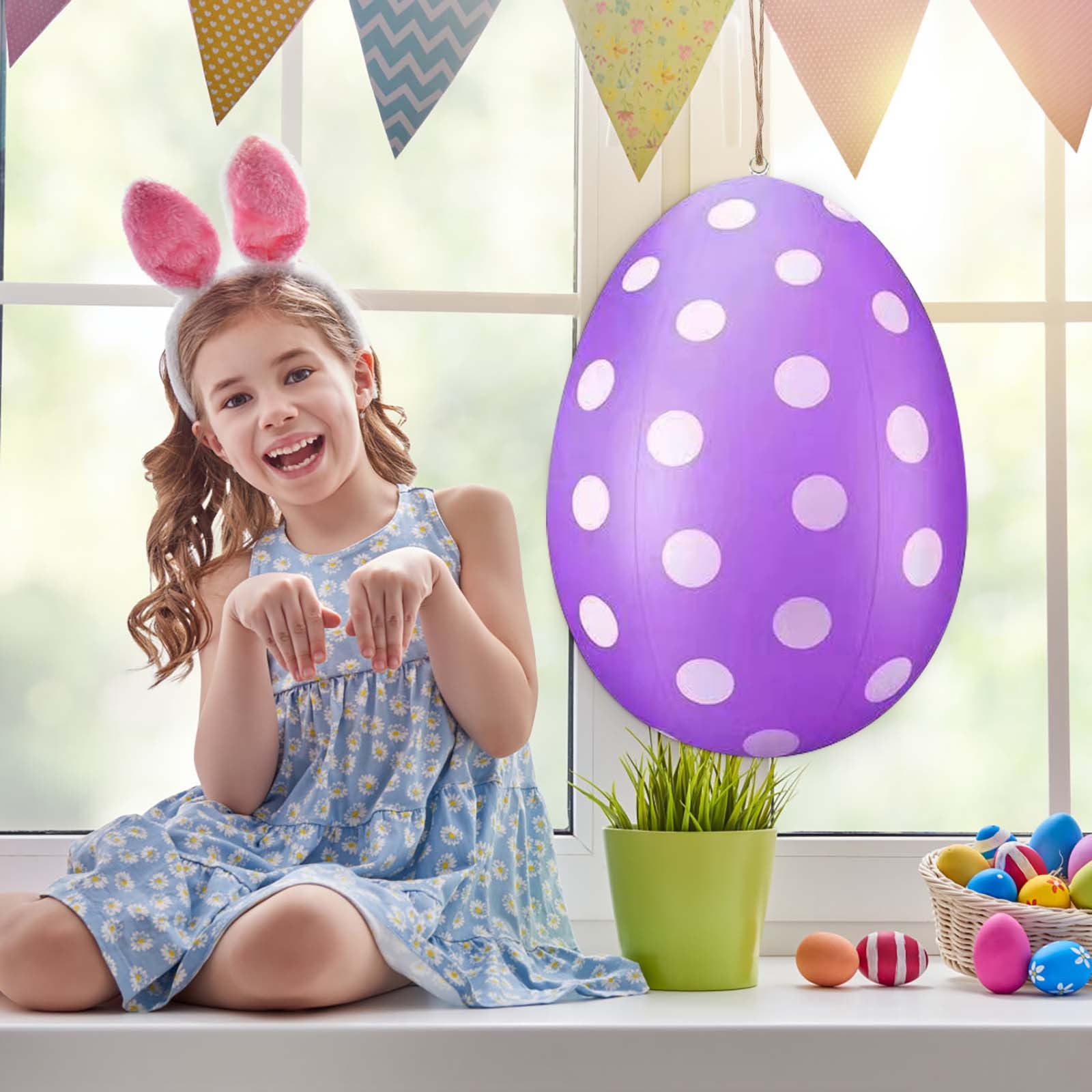 WYBXZ 2025 Easter Eggs, Inflatable Easter Eggs Outdoor Decoration Toys ...