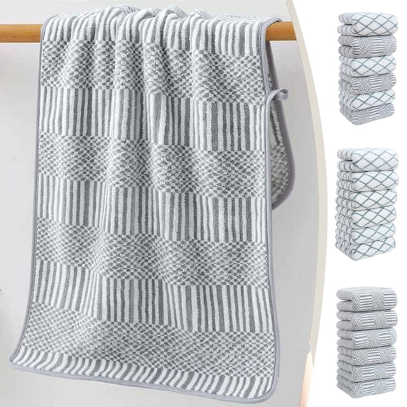 WYBXZ 6 Pack Green Cotton Towel Soft Absorbent Household Towel for ...
