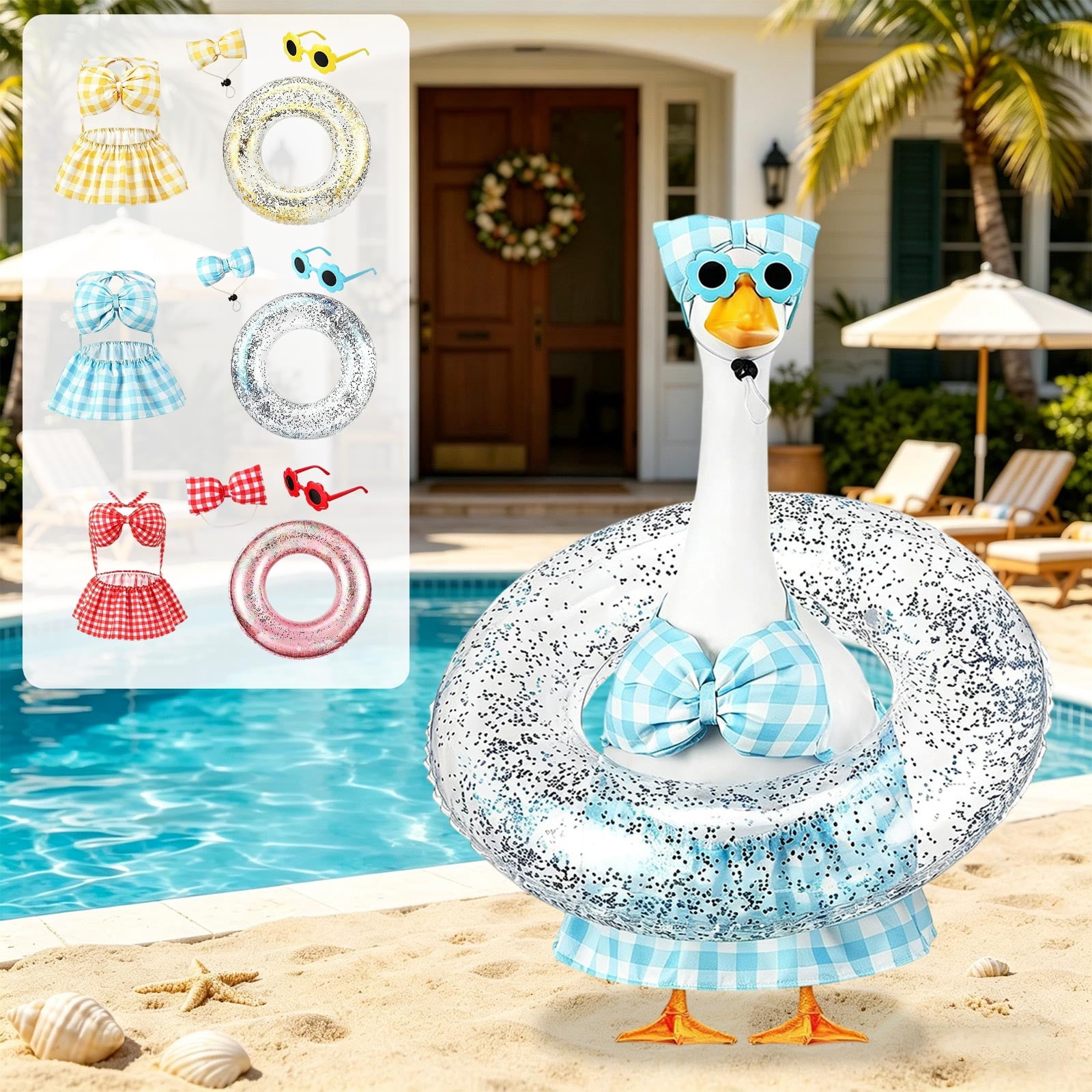 WYBXZ Bikini Goose Clothing - Blue, For Lawns & Porch, 23Inch Large ...