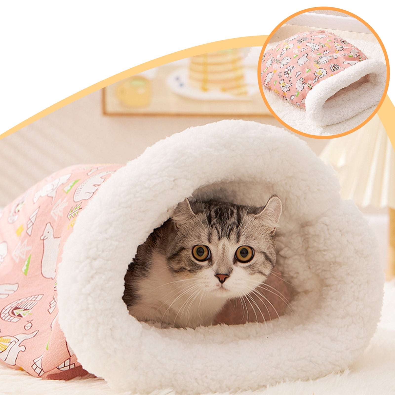 WYBXZ Cats Winter Sleeping Bag, Warm Winter Cats Sleeping Bag Bed, Soft ...