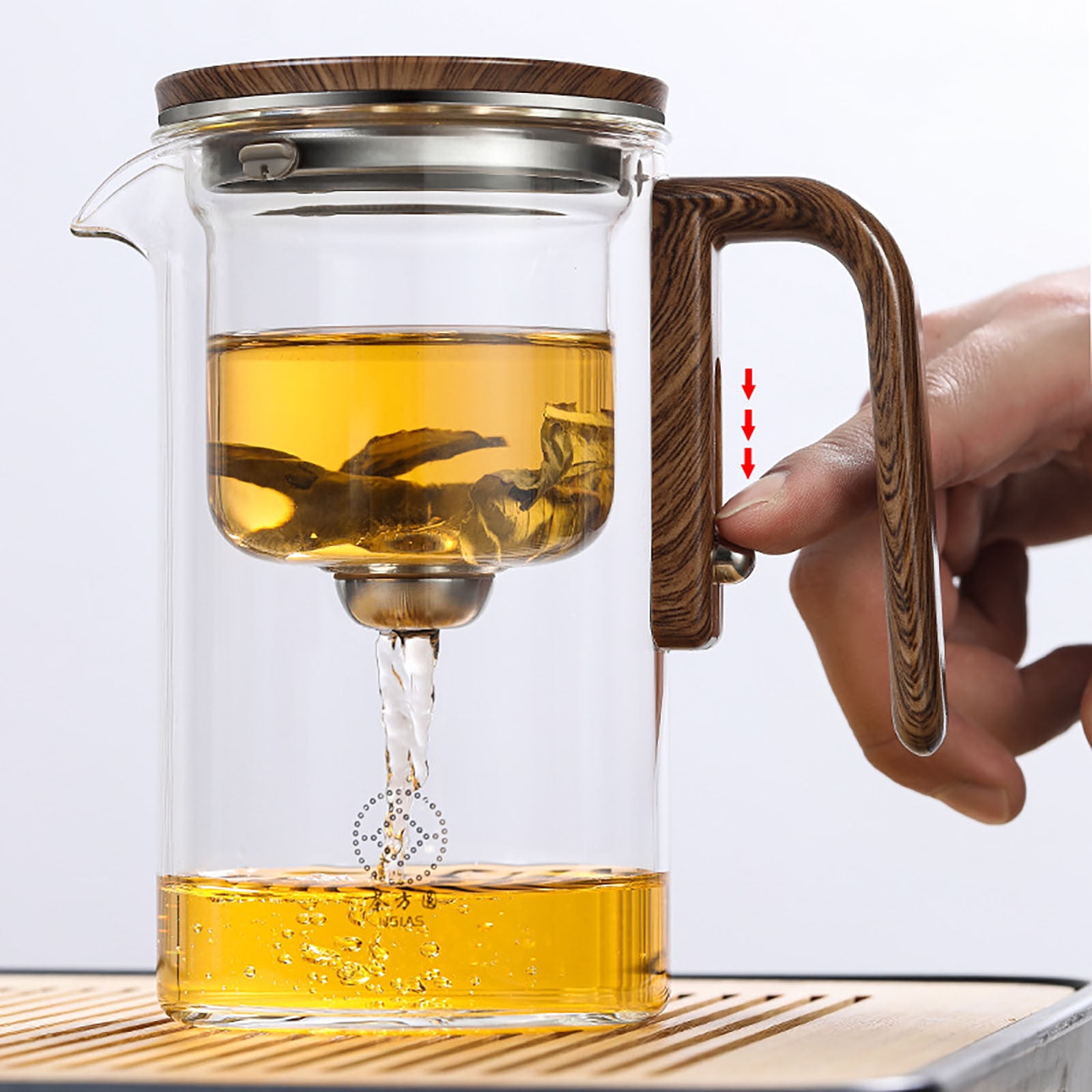 WYBXZ Glass Teapot With Strainer, Rodless Teapot Lazy Tea Set, Tea ...