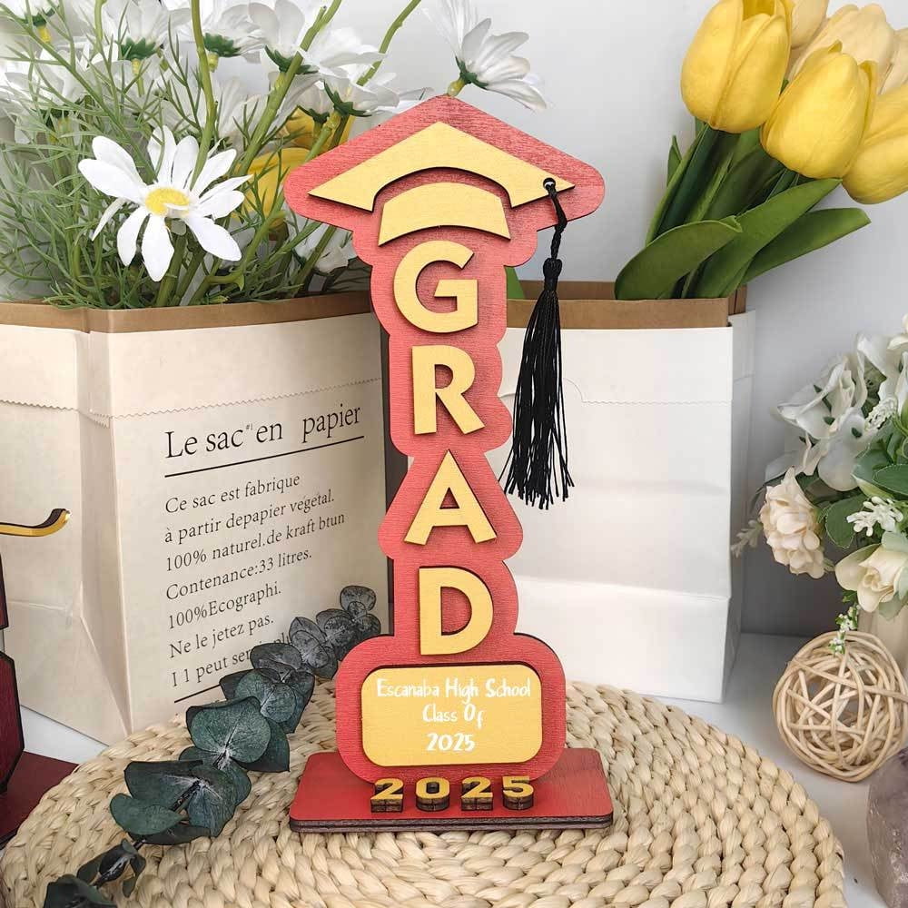 WYBXZ Graduation Ornaments 2028, Graduation Season Wooden Tabletop ...